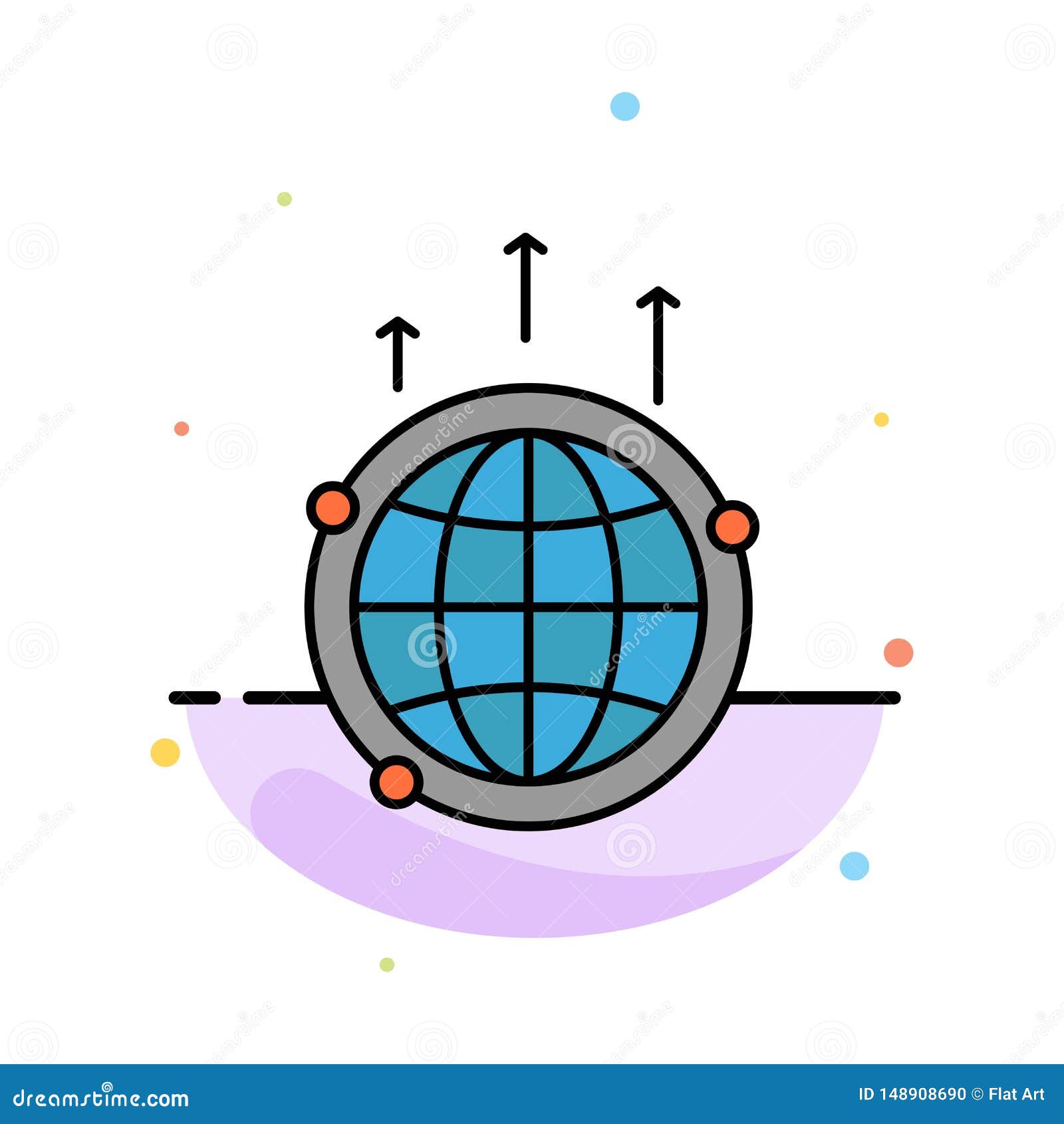 Globe, Business, Communication, Connection, Global, World Abstract Flat ...