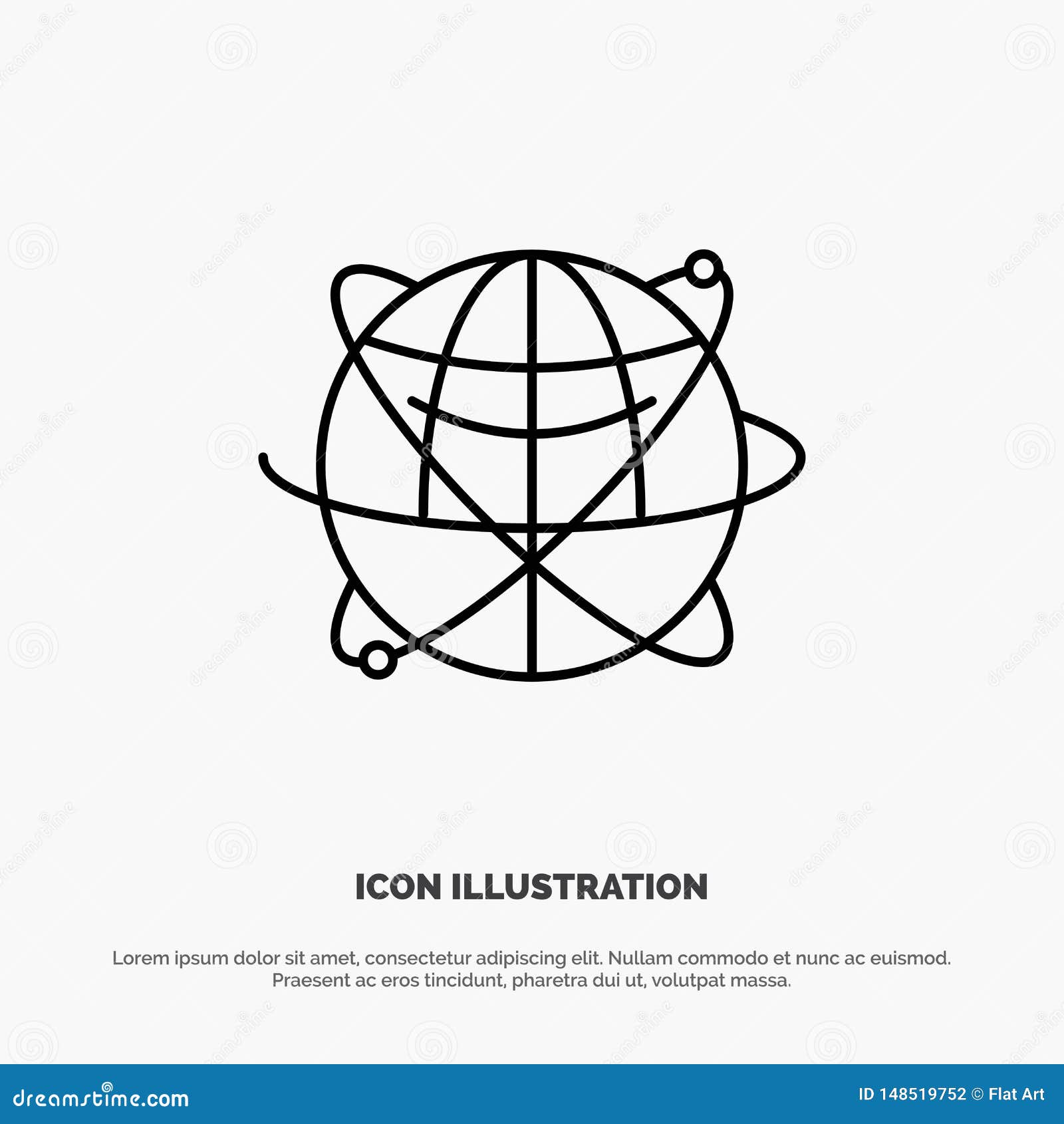 Globe, Business, Data, Global, Internet, Resources, World Line Icon ...