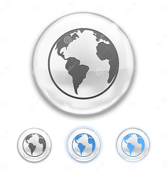 Globe Button Design Vector Illustration Stock Vector - Illustration of ...
