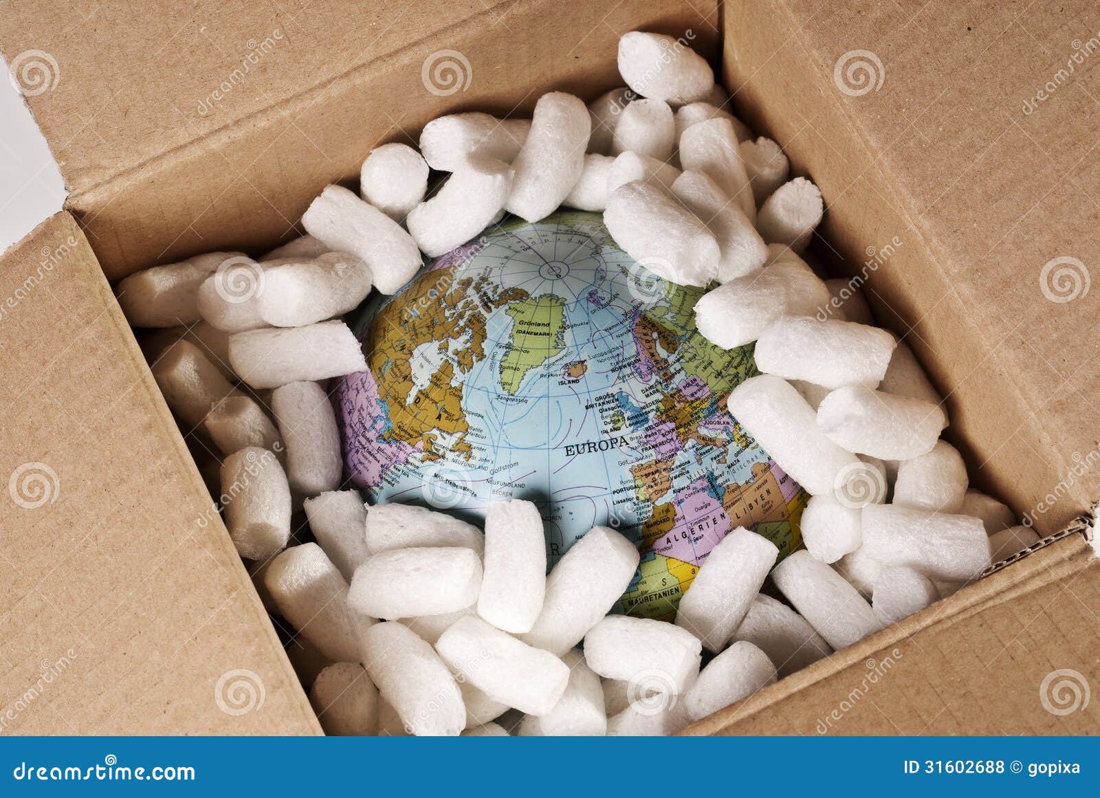 World in a box stock photo. Image of save, symbolic, styropor - 31602688