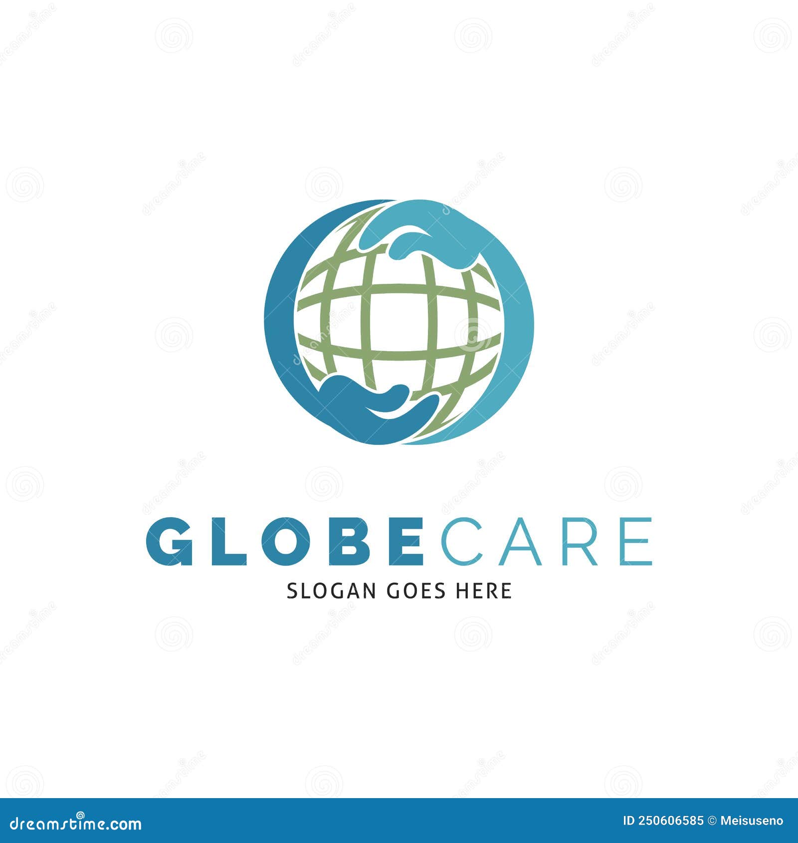 Globe Care Icon Vector Logo Template Illustration Design Stock Vector ...
