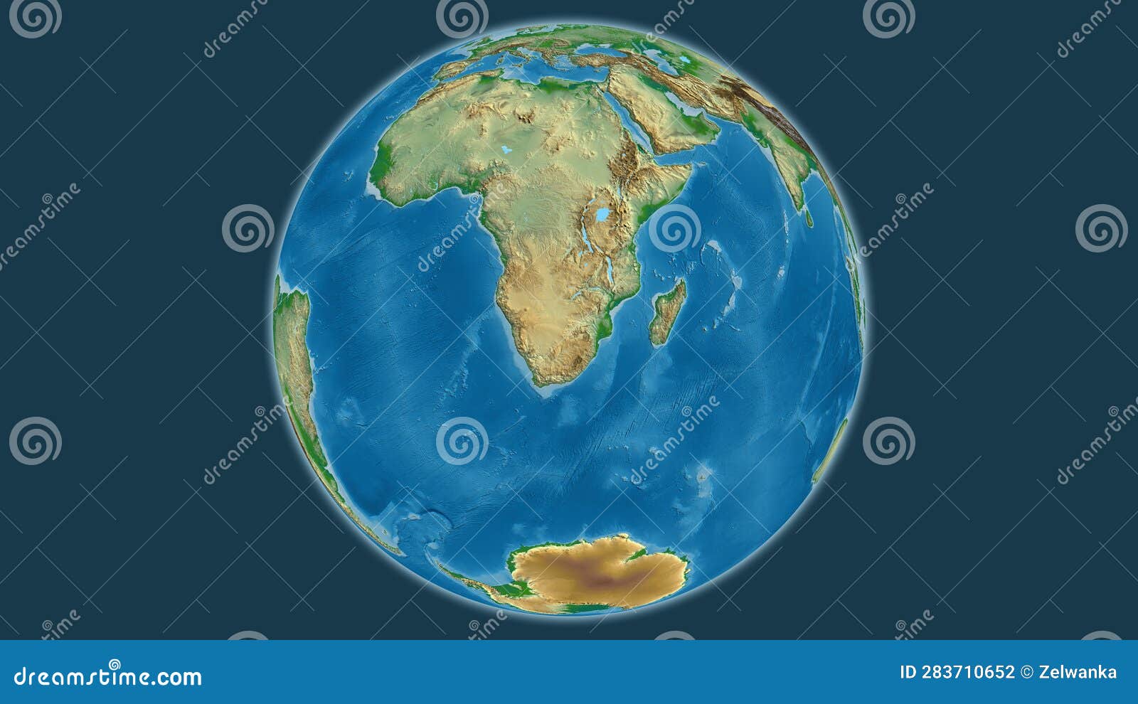 Globe Centered on Botswana. Physical Map Stock Illustration ... Globe Centered on Botswana. Physical Map Stock Illustration ...