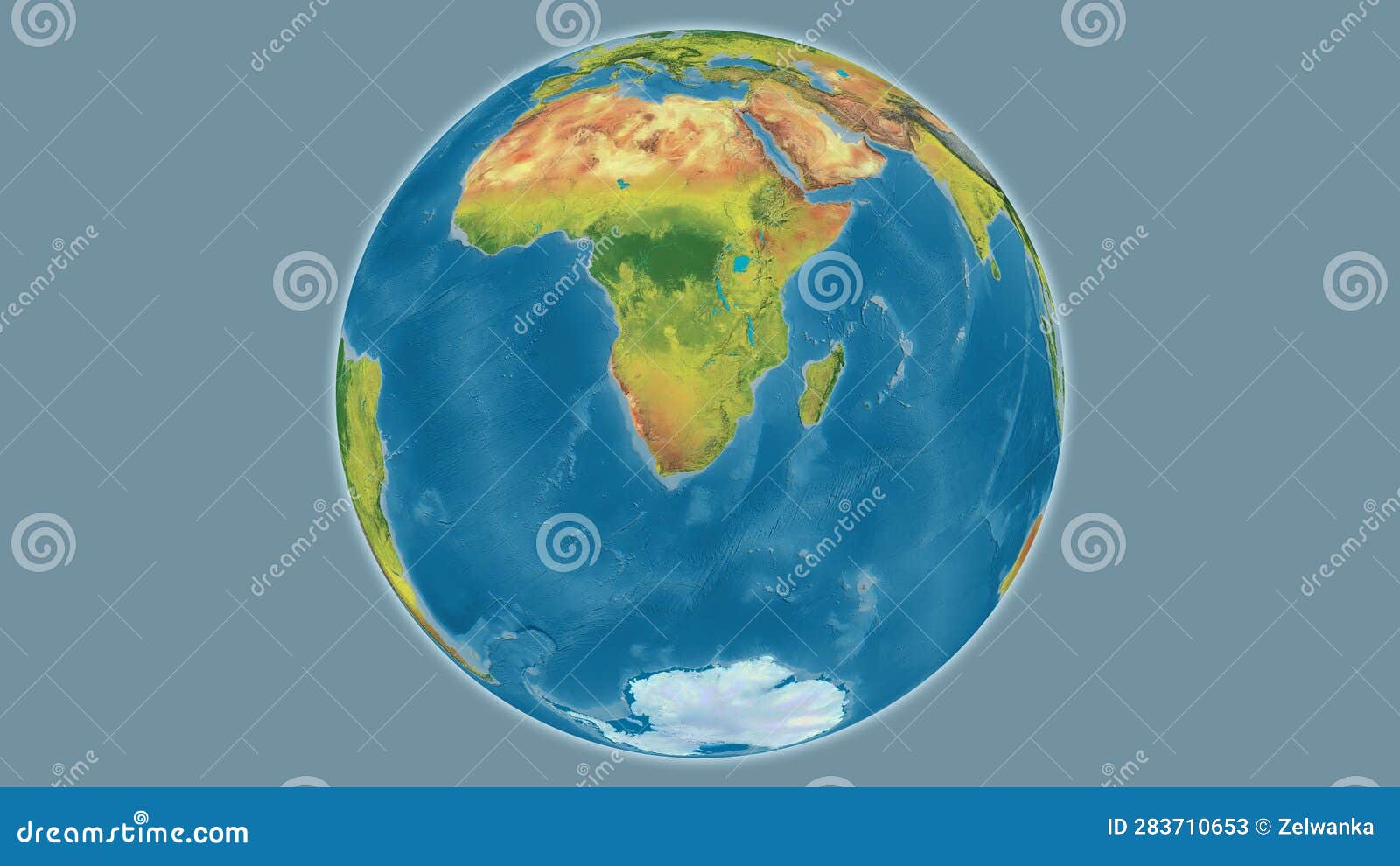 Globe Centered on Botswana. Topographic Map Stock Illustration ... Globe Centered on Botswana. Topographic Map Stock Illustration ...