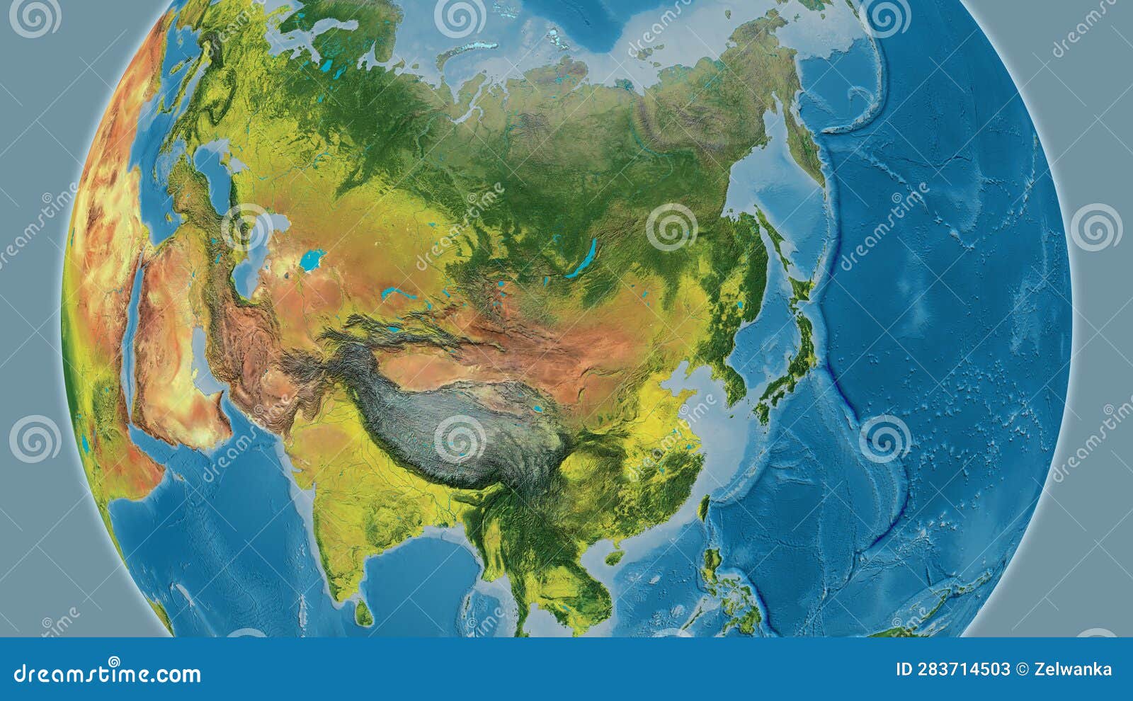 Globe Centered on Mongolia. Topographic Map Stock Illustration ... Globe Centered on Mongolia. Topographic Map Stock Illustration ...