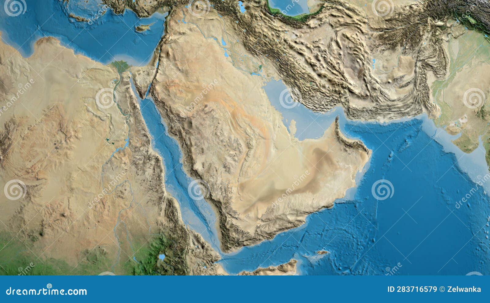 Globe Centered on Saudi Arabia Neighborhood. Satellite Map Stock ...