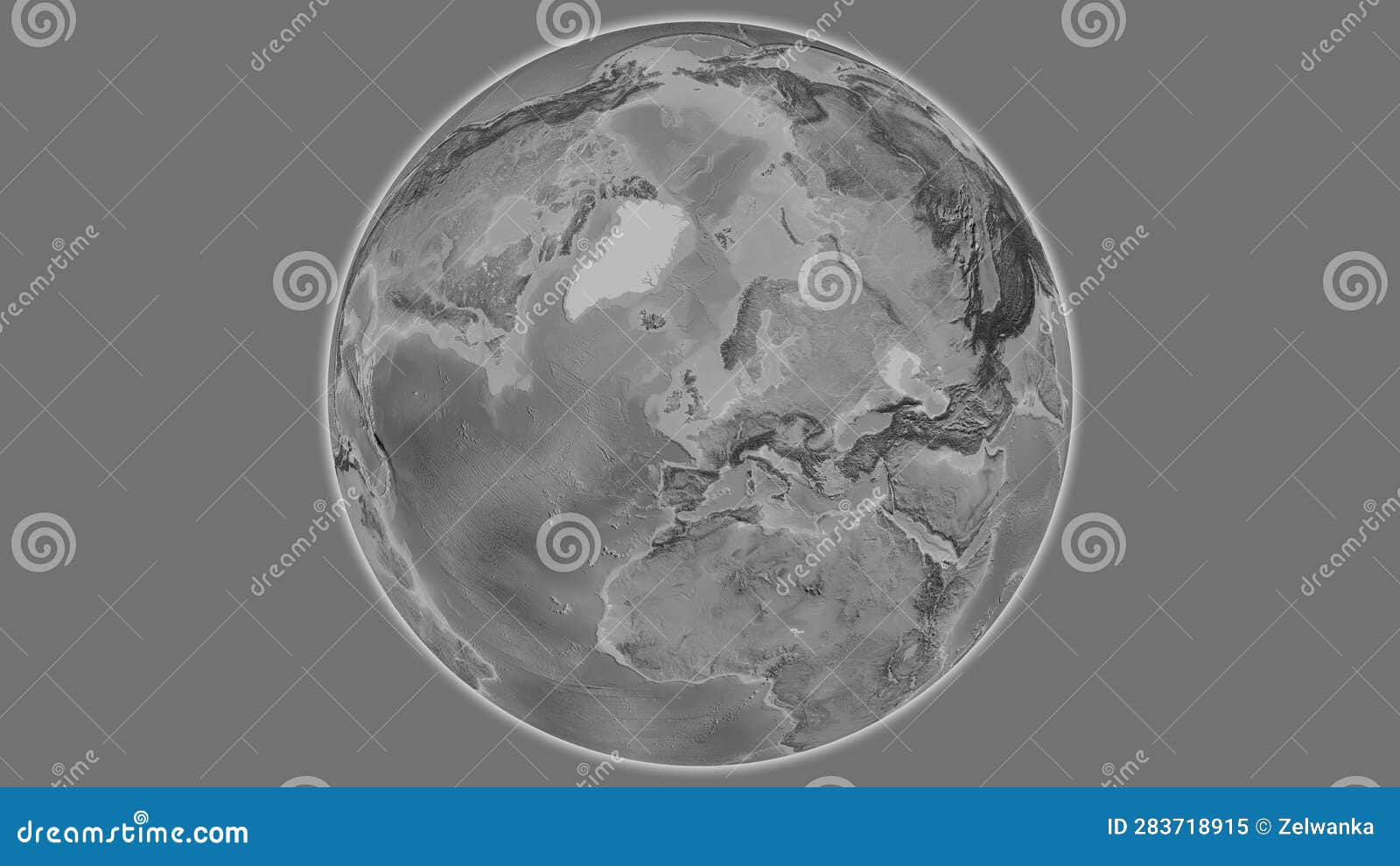 A Grayscale Map Of United Arab Emirates With A Hanging Emirati Flag On ...