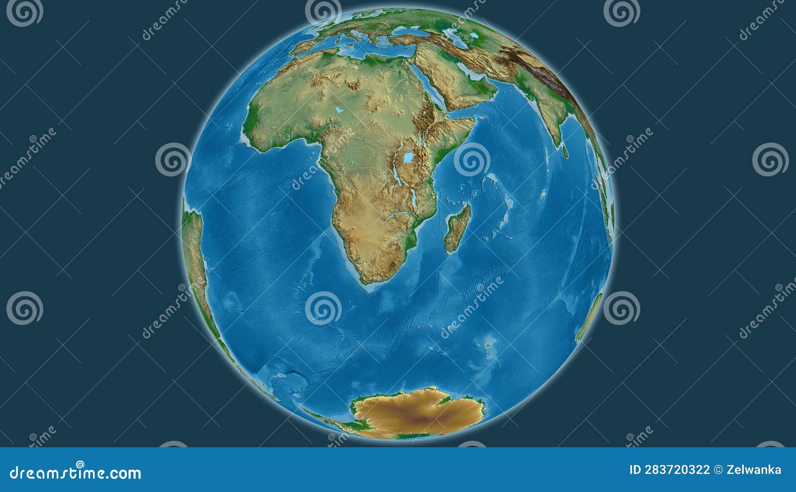 Zimbabwe physical map