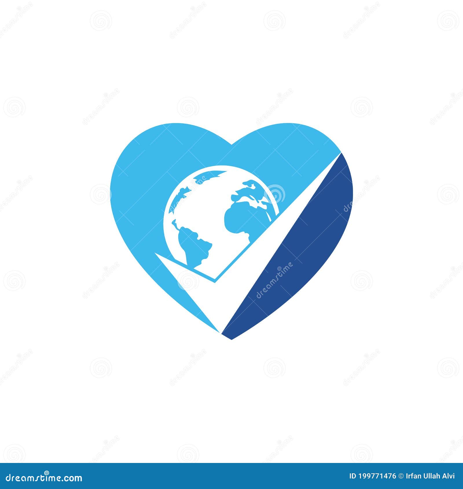 Globe Check Vector Logo Design. Stock Vector - Illustration of design ...