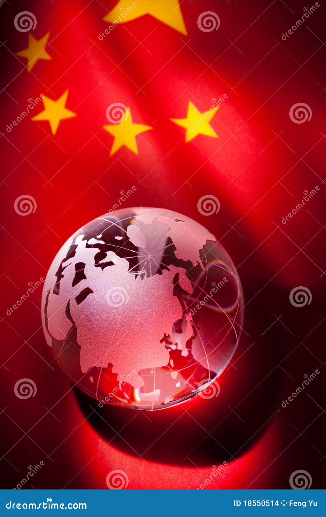 Globe and China Flag stock photo. Image of waving, globe - 18550514