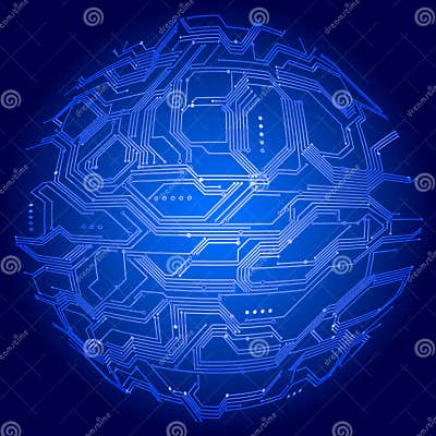 Globe circuit board stock vector. Illustration of connection - 54347698