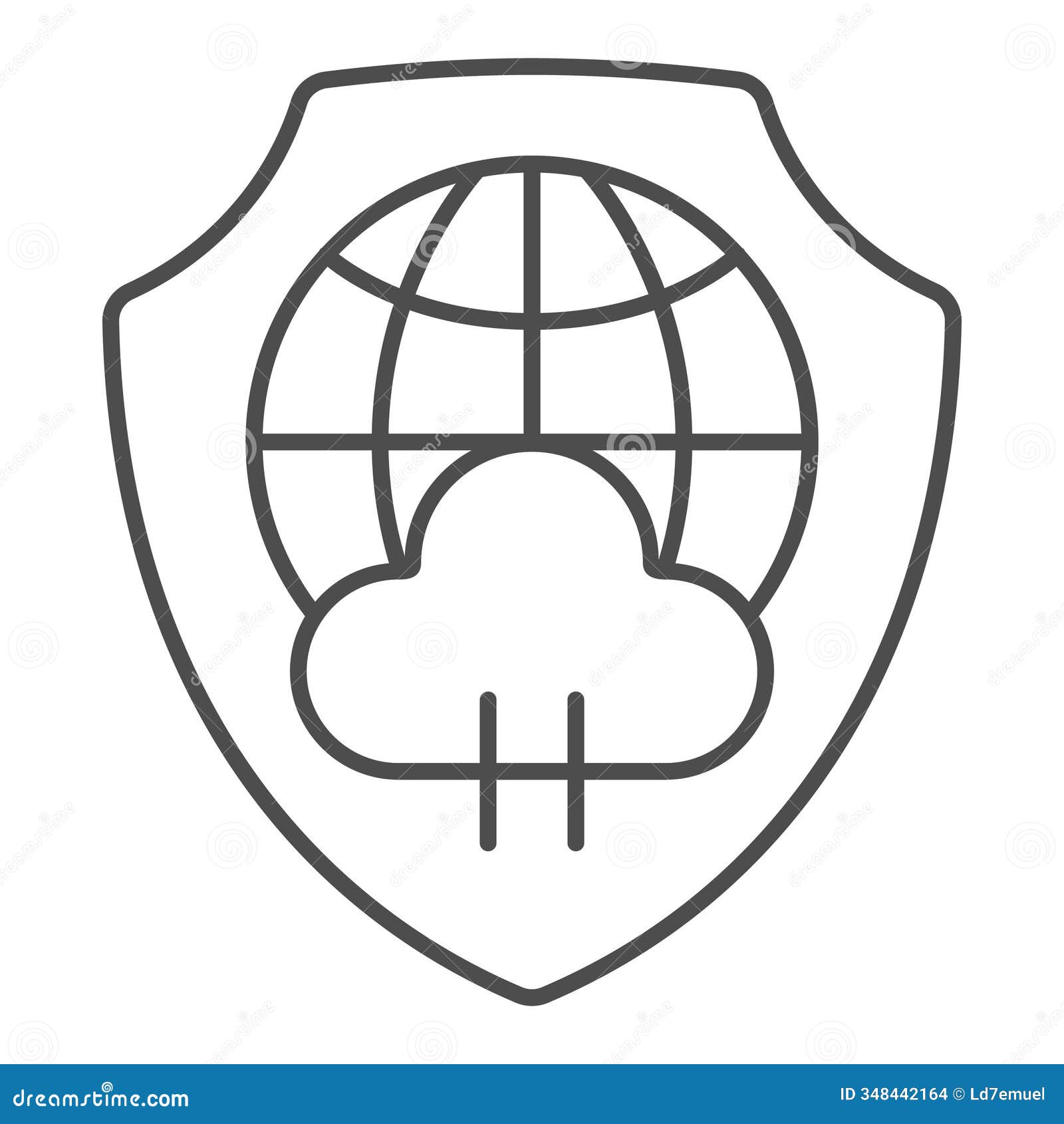 Set Shield With World Globe, Keyhole, Globe, SD Card And Shield ...