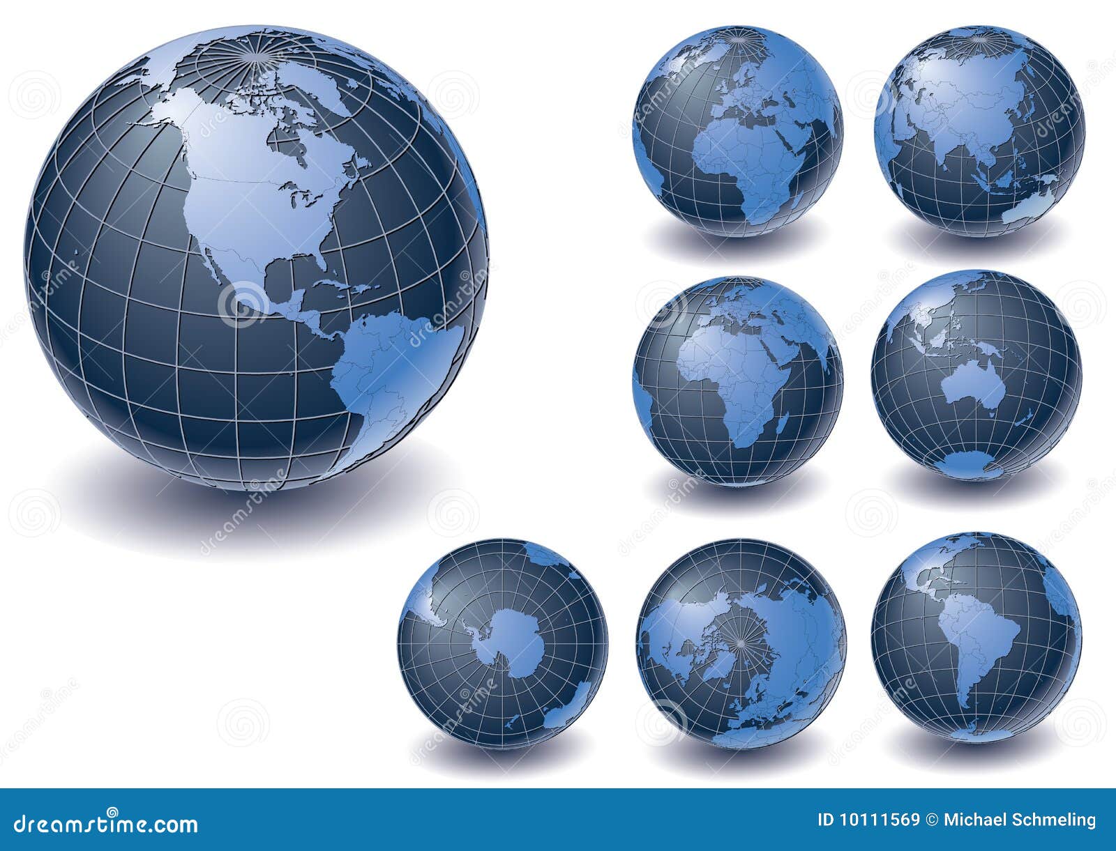 Globe Collection stock vector. Illustration of states - 10111569