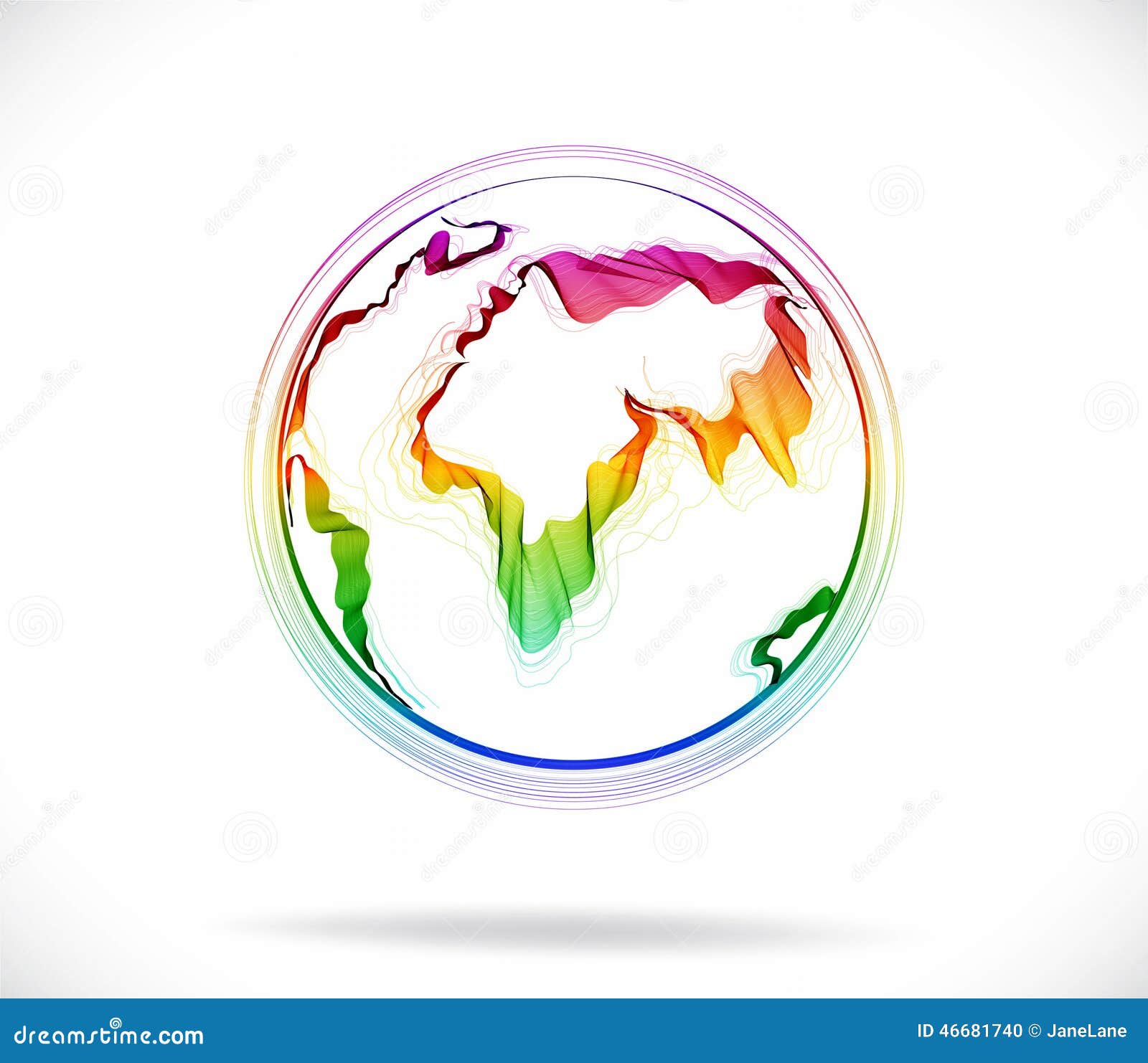 Globe color abstract stock illustration. Illustration of color - 46681740