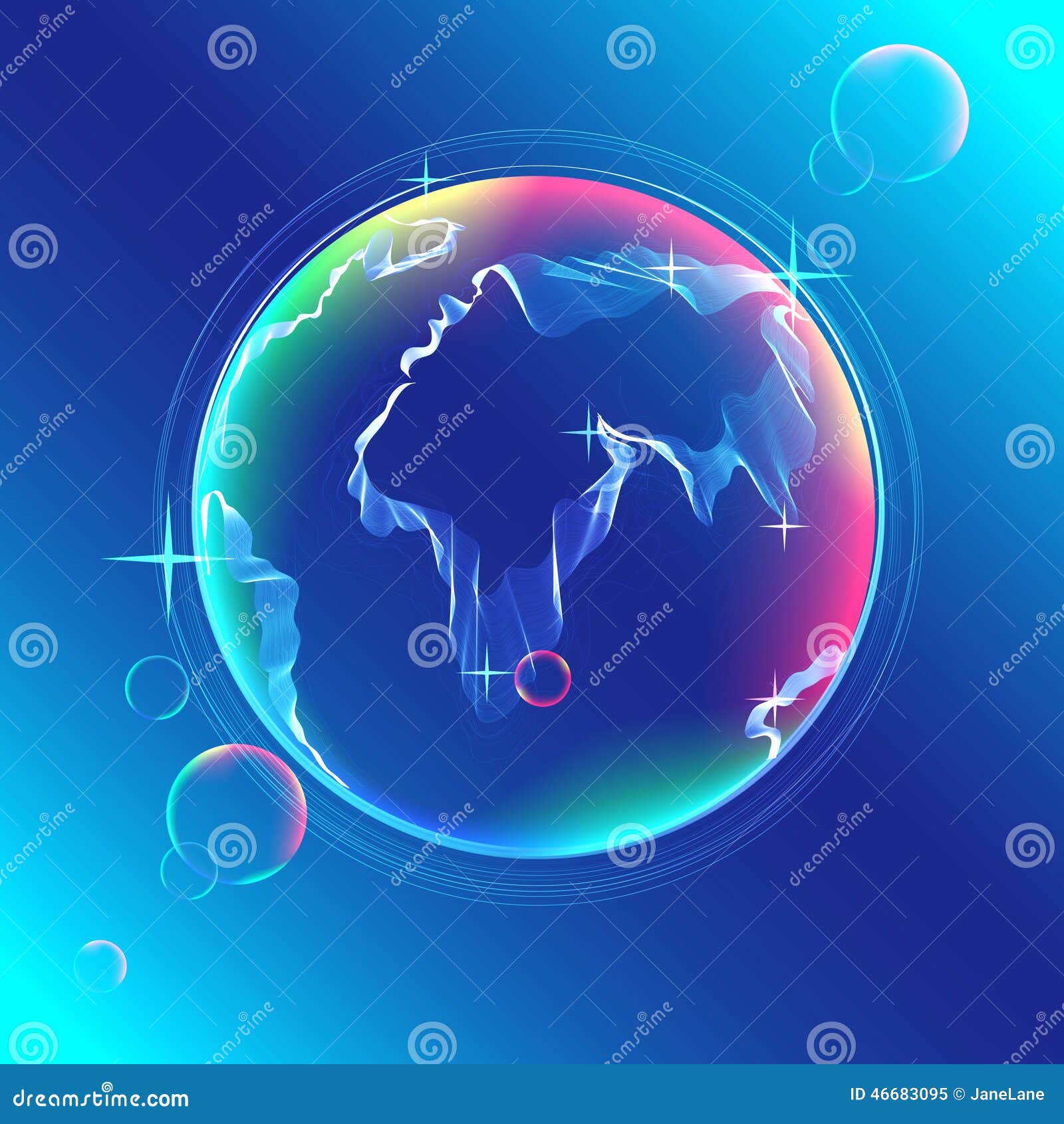 Globe color abstract stock illustration. Illustration of icon - 46683095