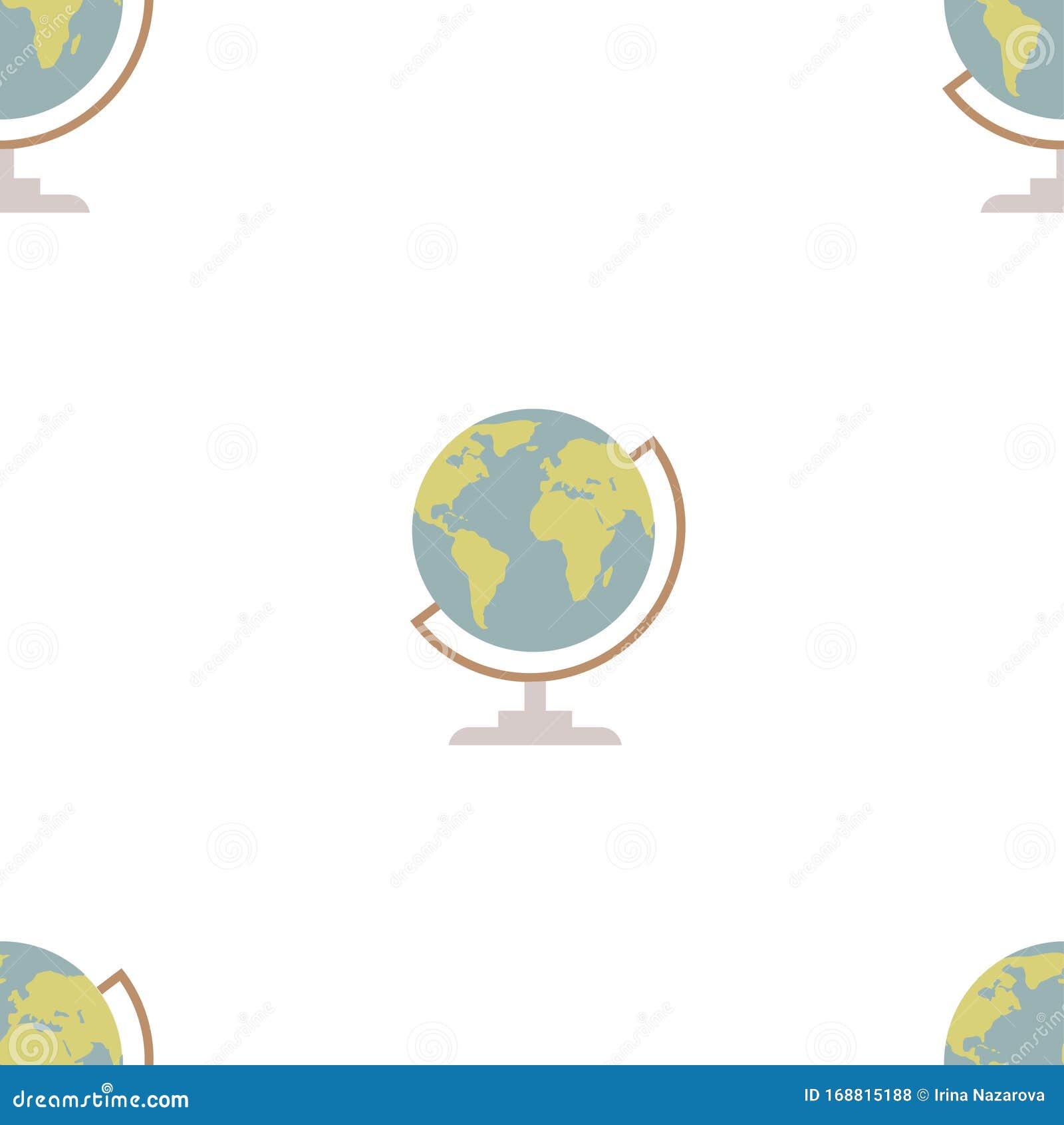 Globe. Colored Vector Patterns in a Flat Style Stock Vector ...