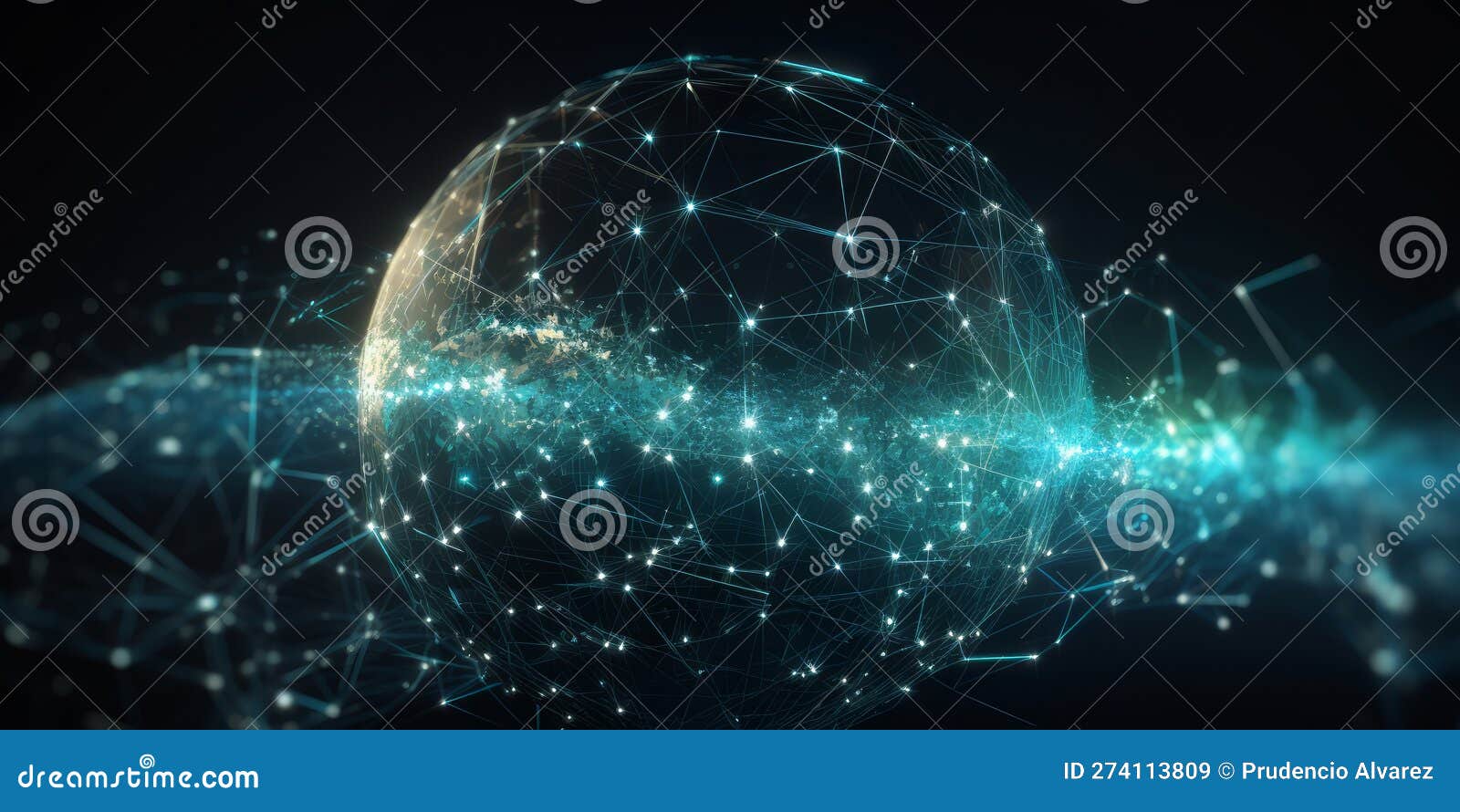 Globe with Communications Satellite Connections Stock Illustration ...