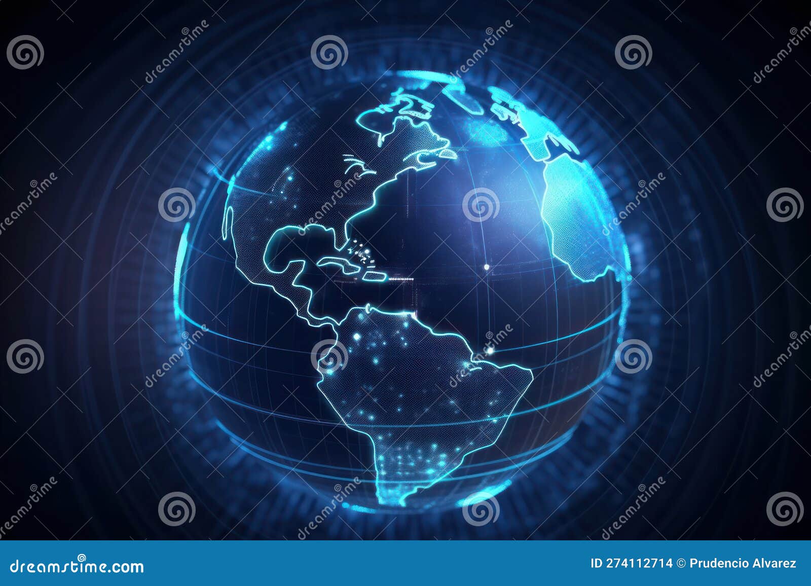 Globe with Communications Satellite Connections Stock Illustration ...