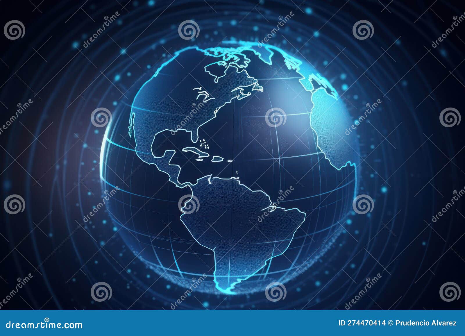 Globe with Communications Satellite Connections Stock Illustration ...