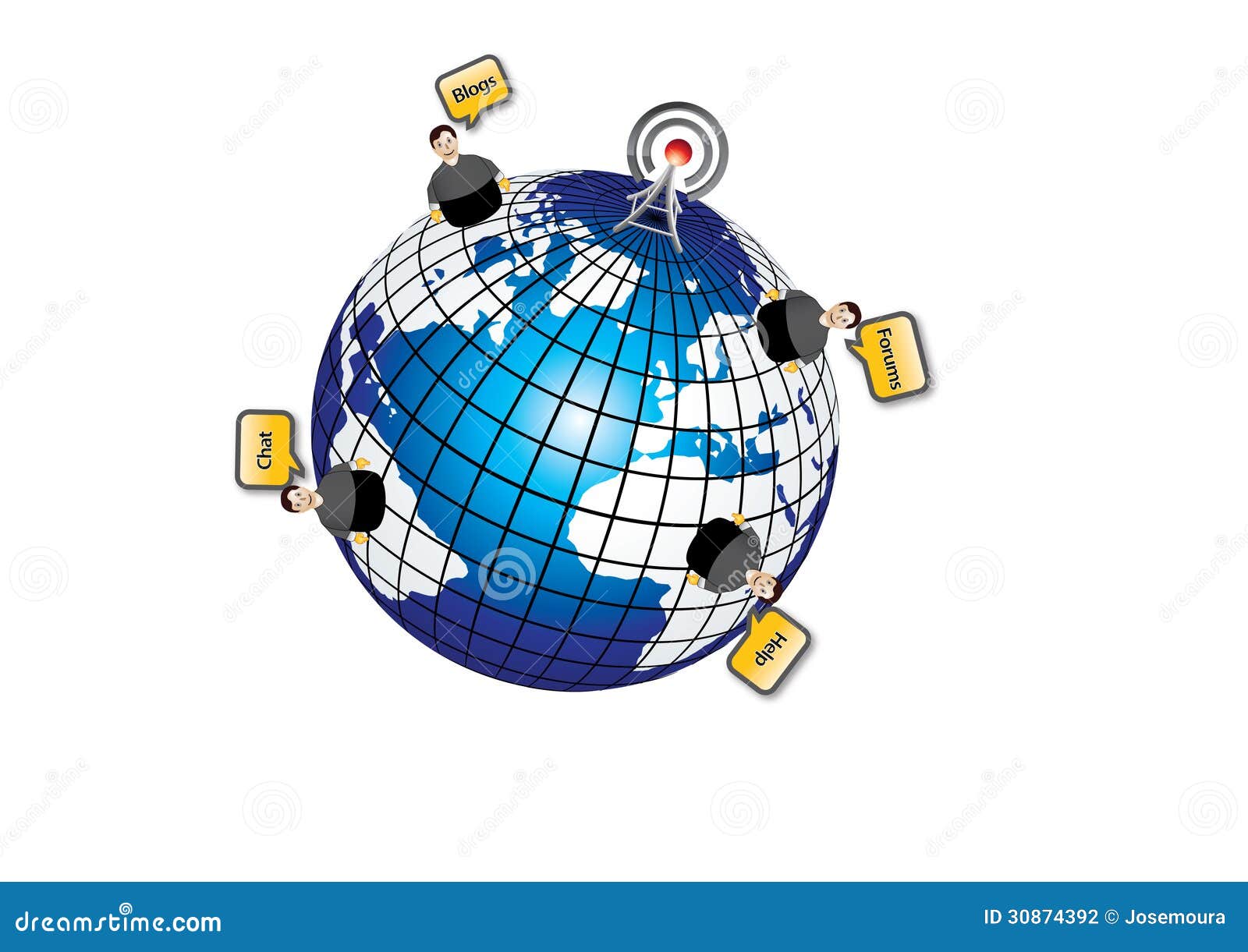 Globe Communications stock illustration. Illustration of digital - 30874392