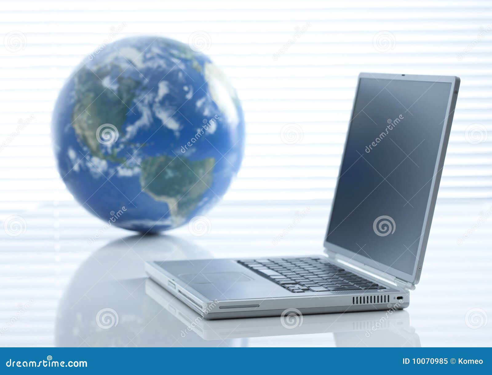 Globe and computer stock image. Image of blind, sunlight - 10070985
