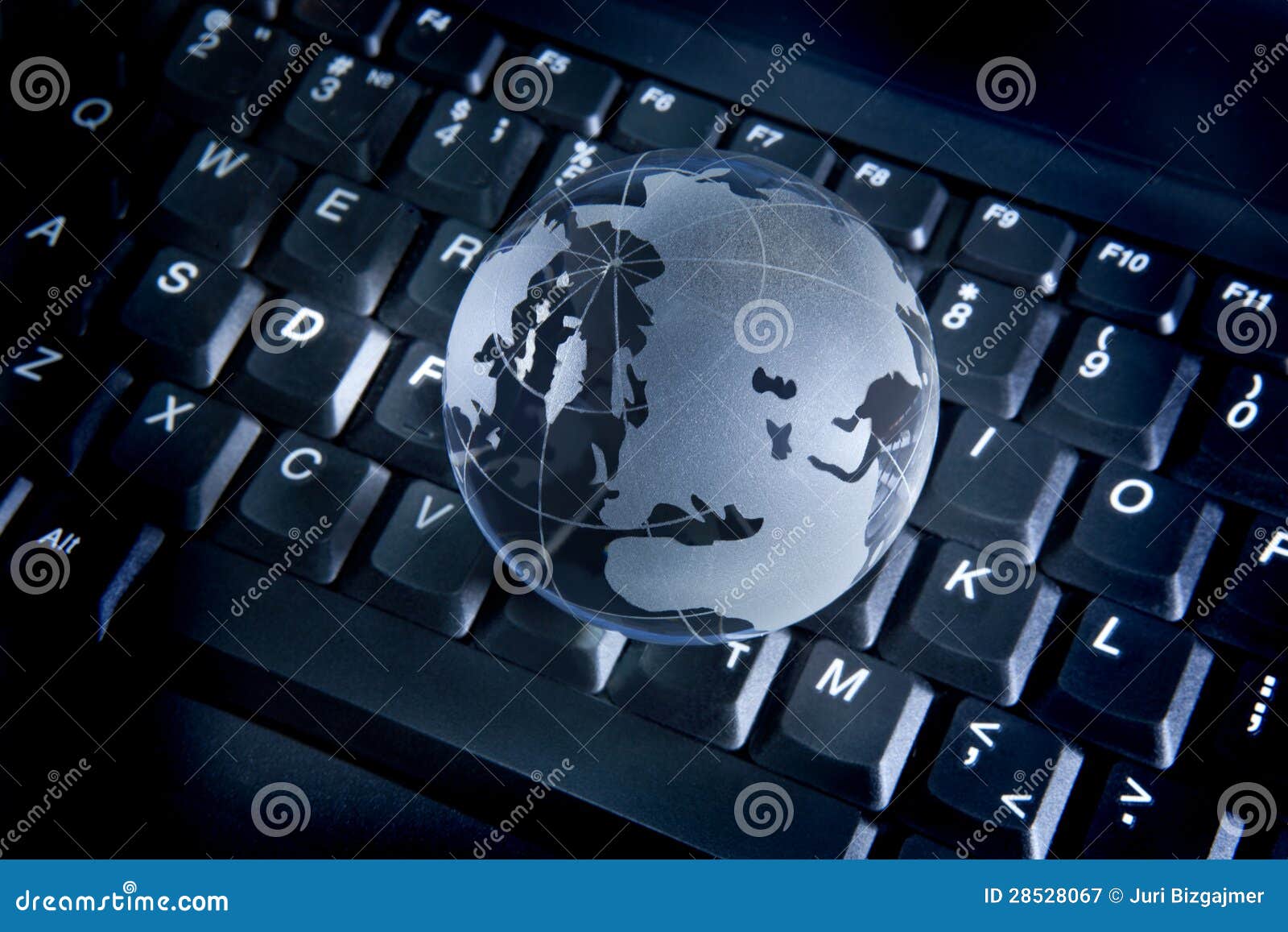 Globe on the Computer Keyboard Stock Image - Image of south, world ...