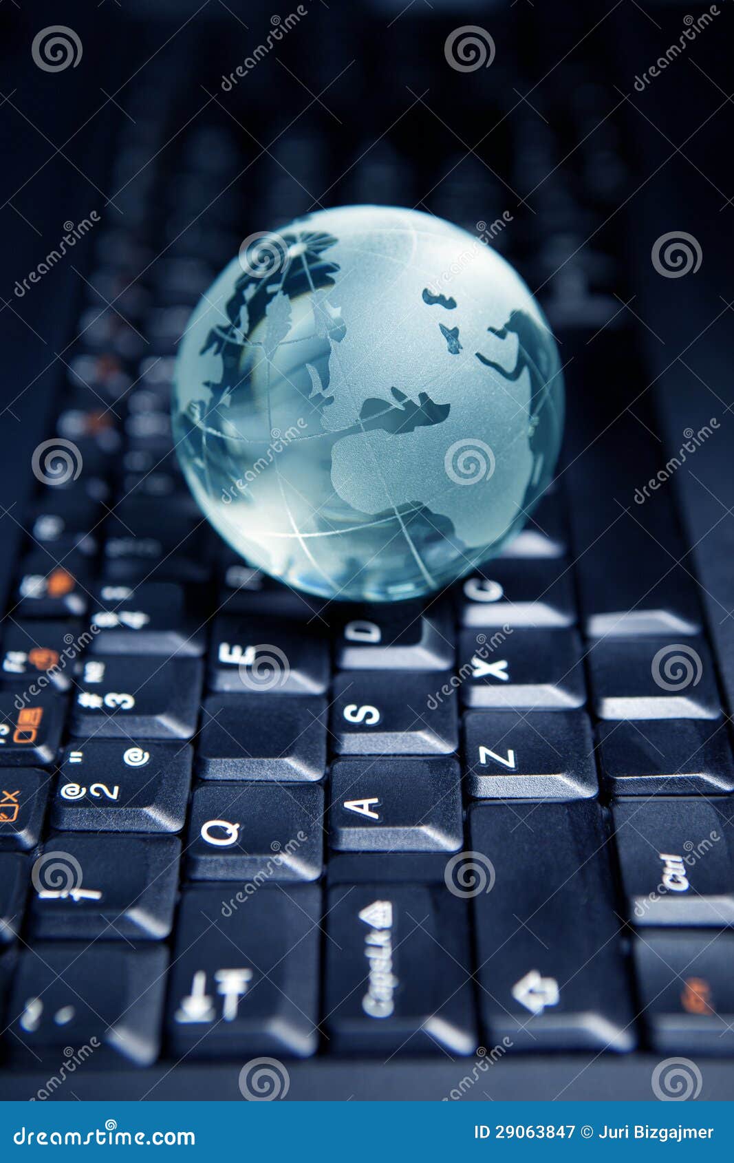 Globe on the Computer Keyboard Stock Image - Image of keyboard ...