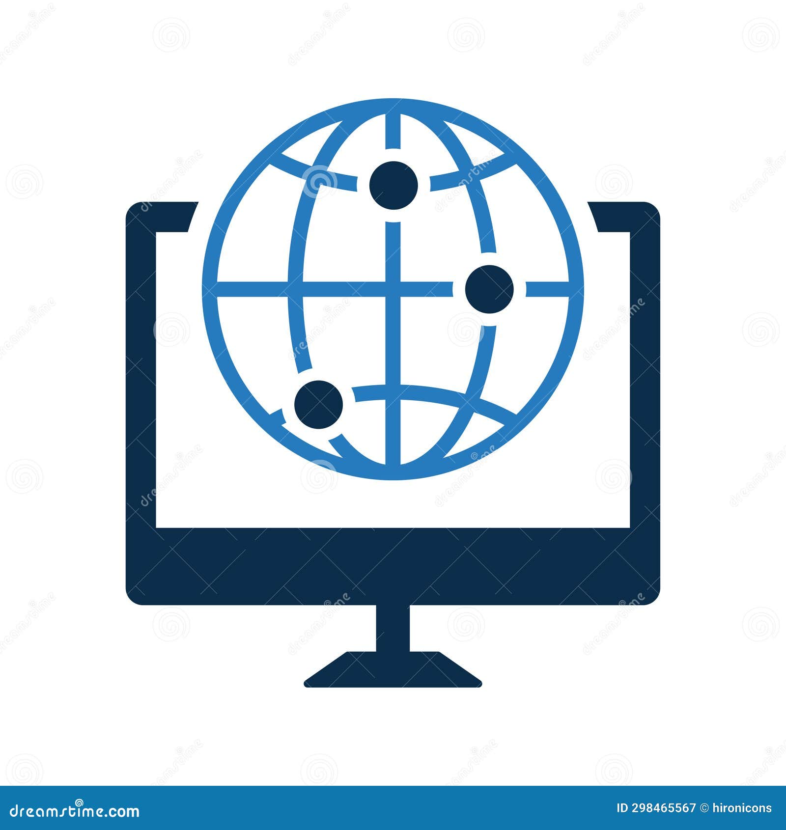 Globe Computer Logo Icon stock illustration. Illustration of ...