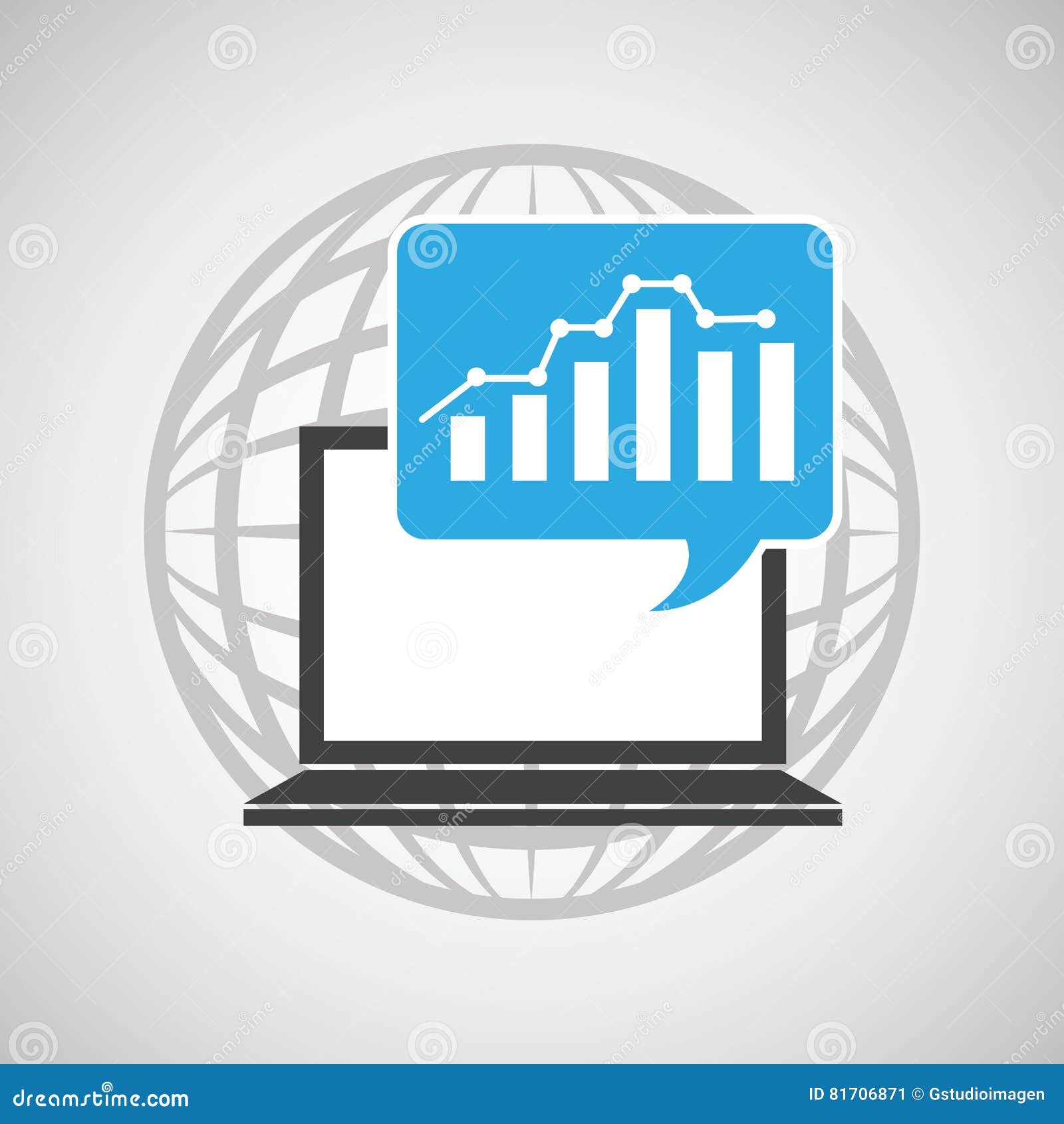 IT Computer Statistics Vector With Laptop, Tablet And Smartphone ...