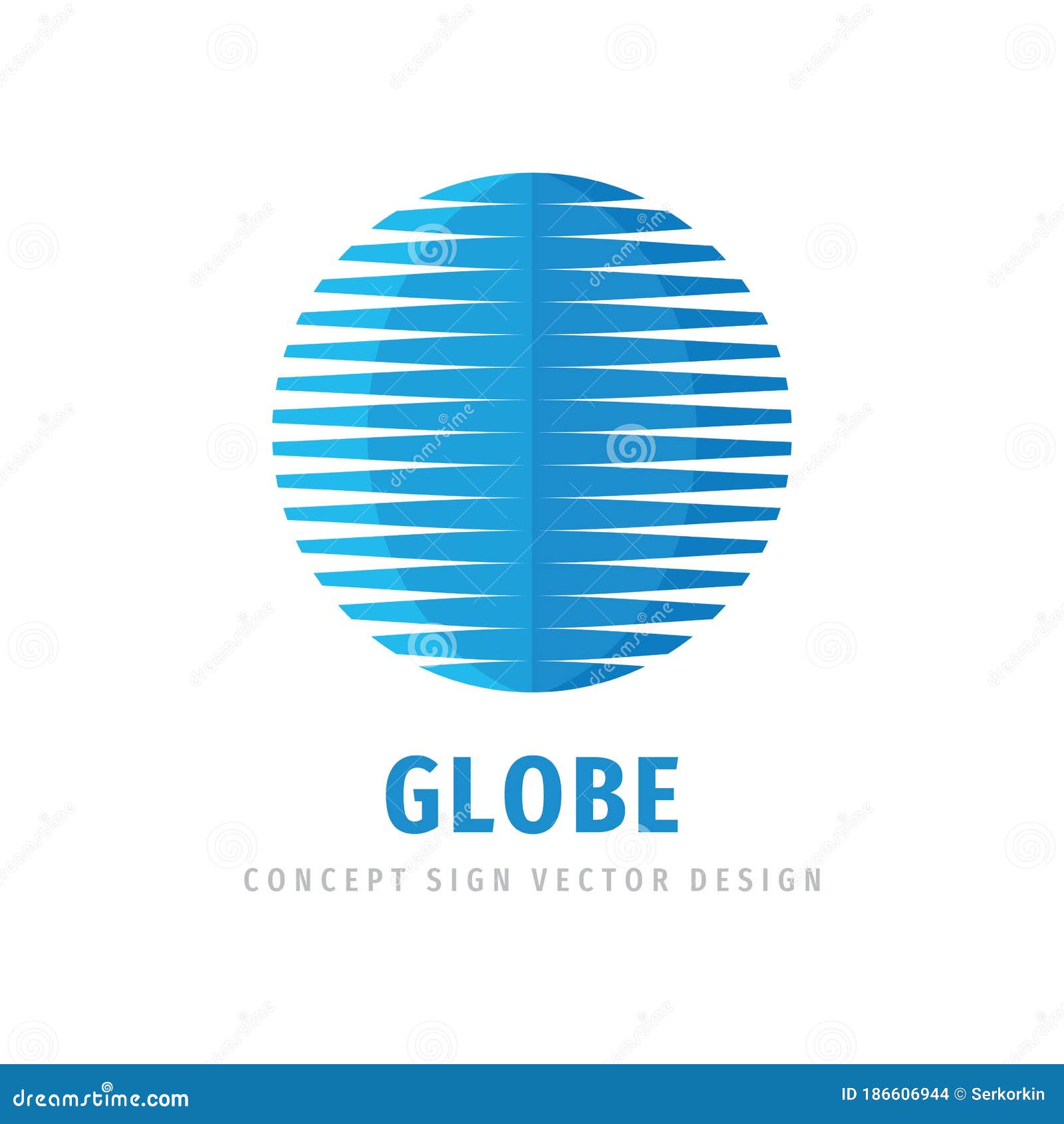 Globe - Concept Logo Template Vector Illustration. Abstract Global ...