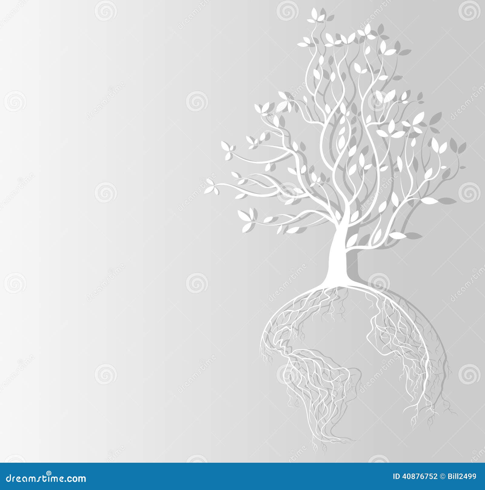Globe Concept Tree Roots Paper Stock Illustration - Illustration of ...