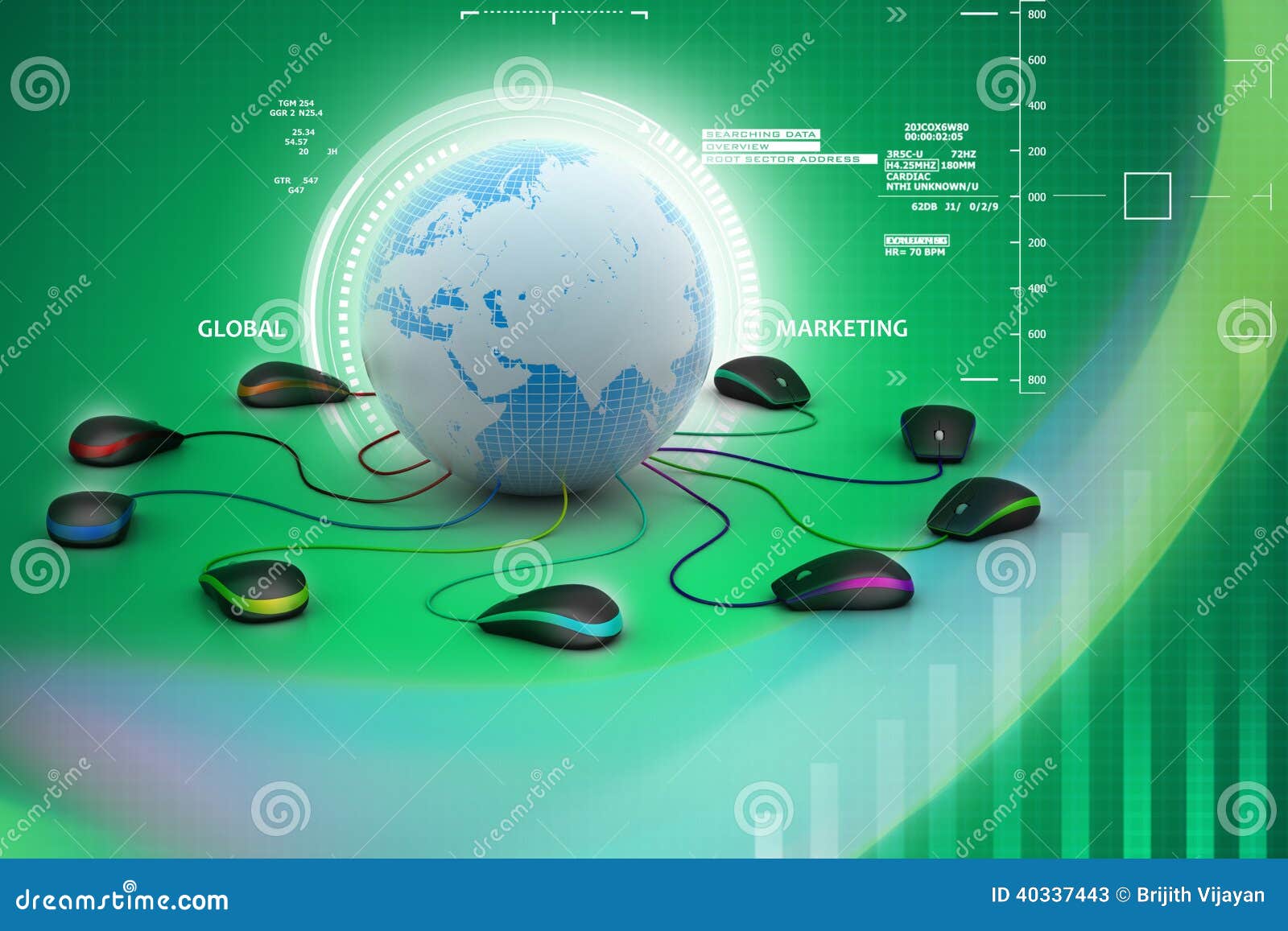 Globe Connecting With Computer Mouse Royalty-Free Stock Photo ...