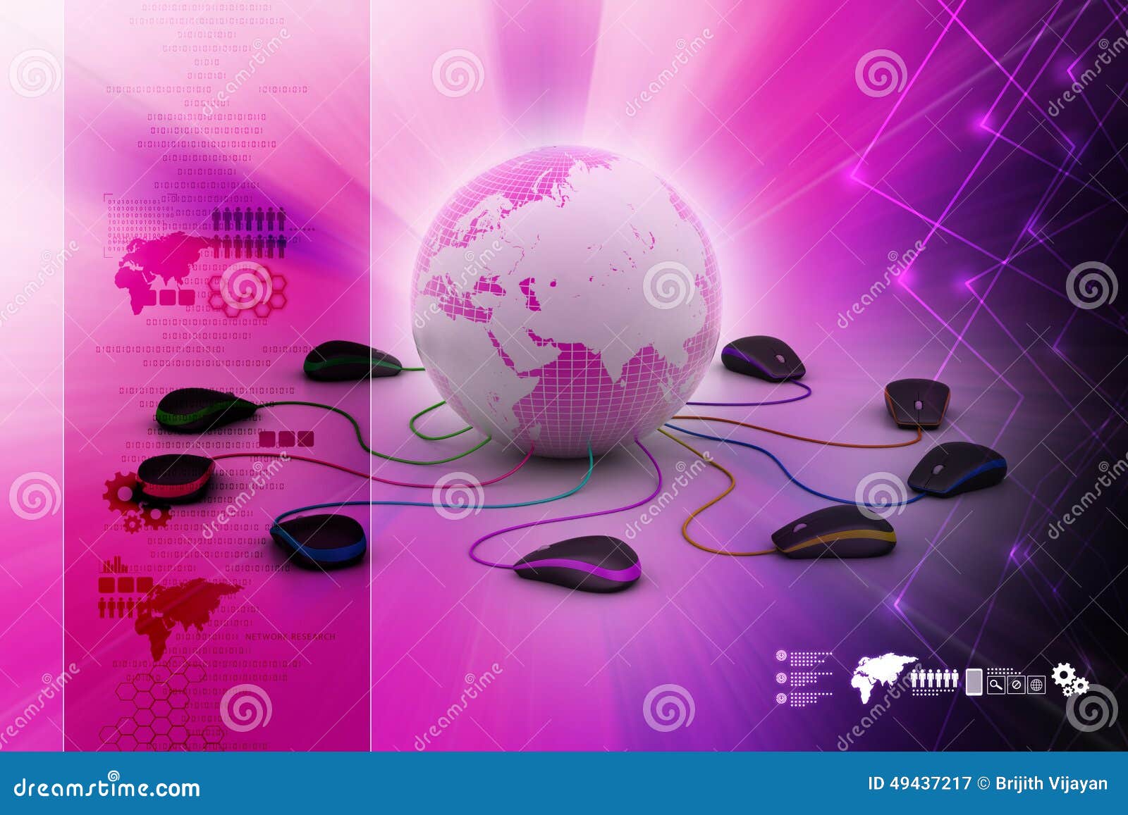 Globe Connecting With Computer Mouse Stock Photography | CartoonDealer ...