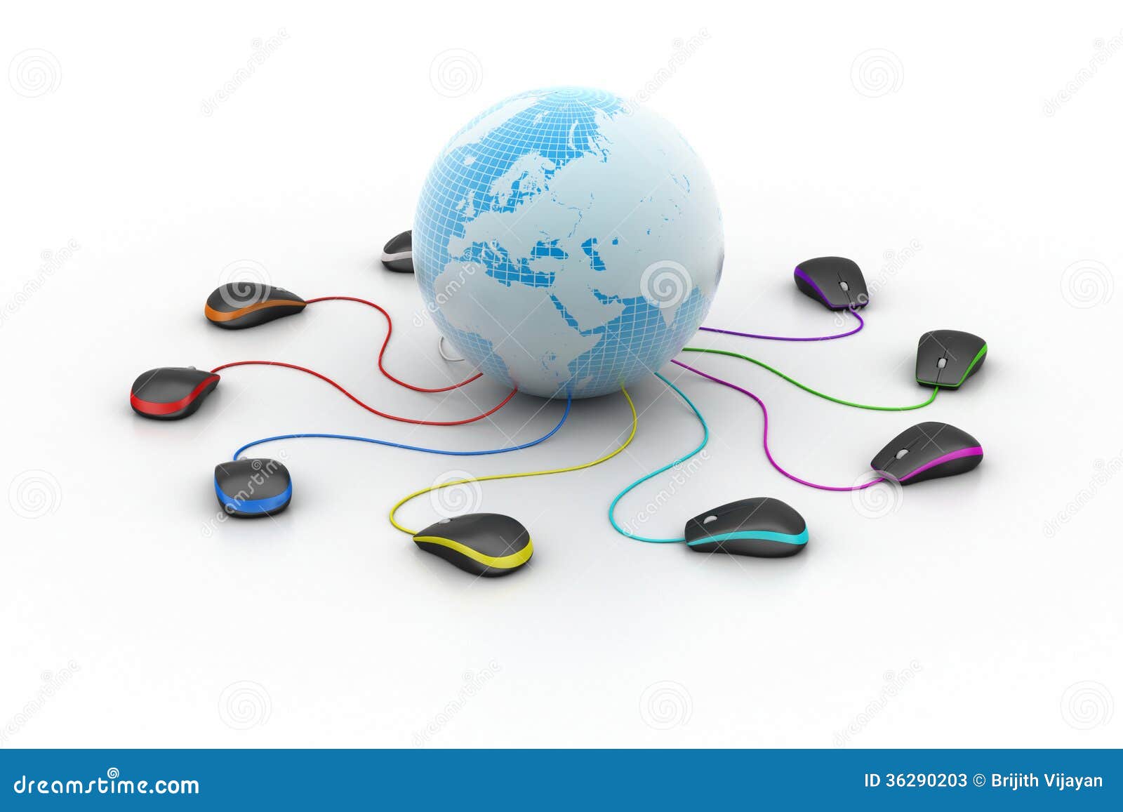 Globe Connecting With Computer Mouse Royalty-Free Stock Photo ...