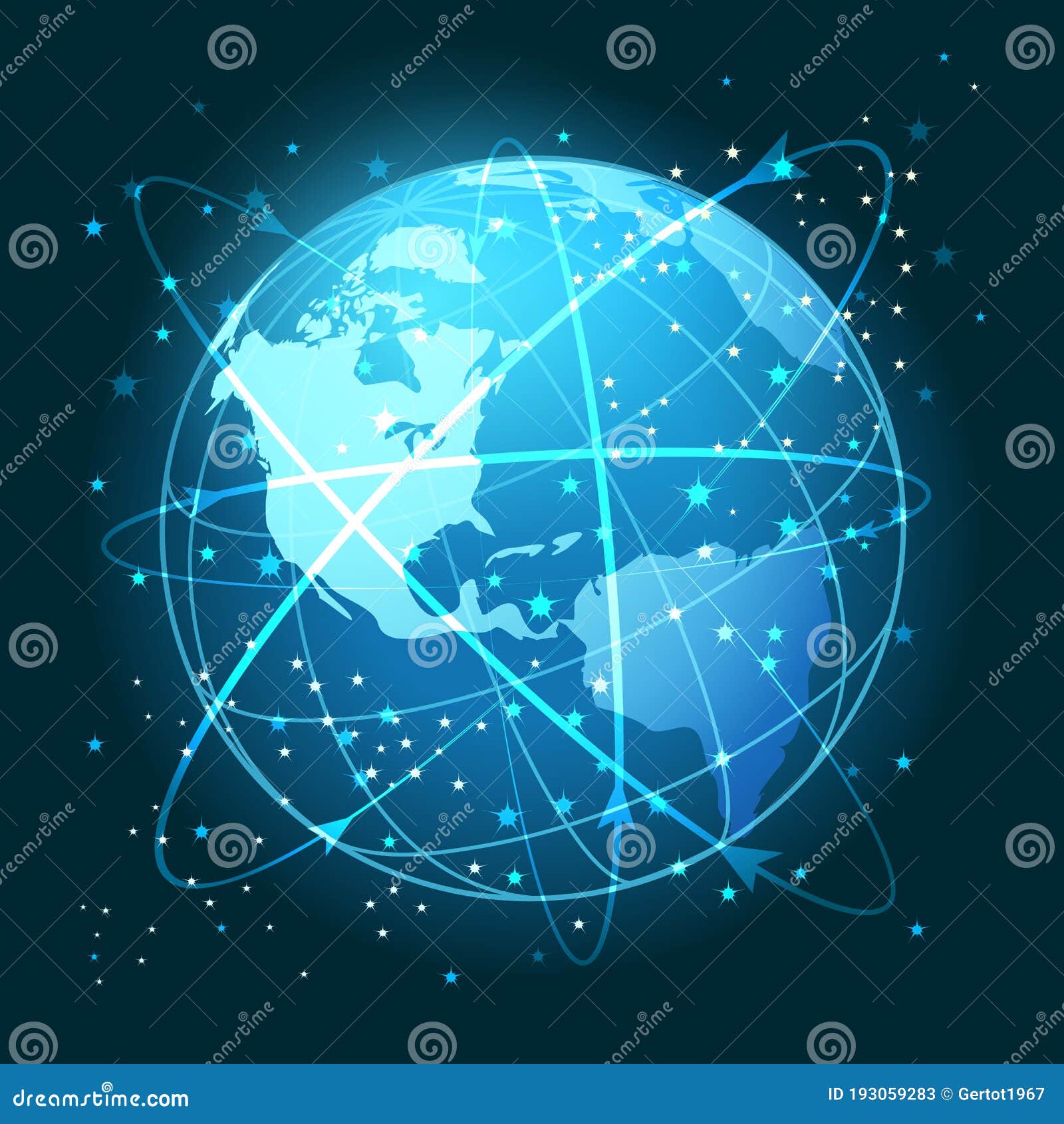 Globe Connections Concept Background Stock Vector - Illustration of ...