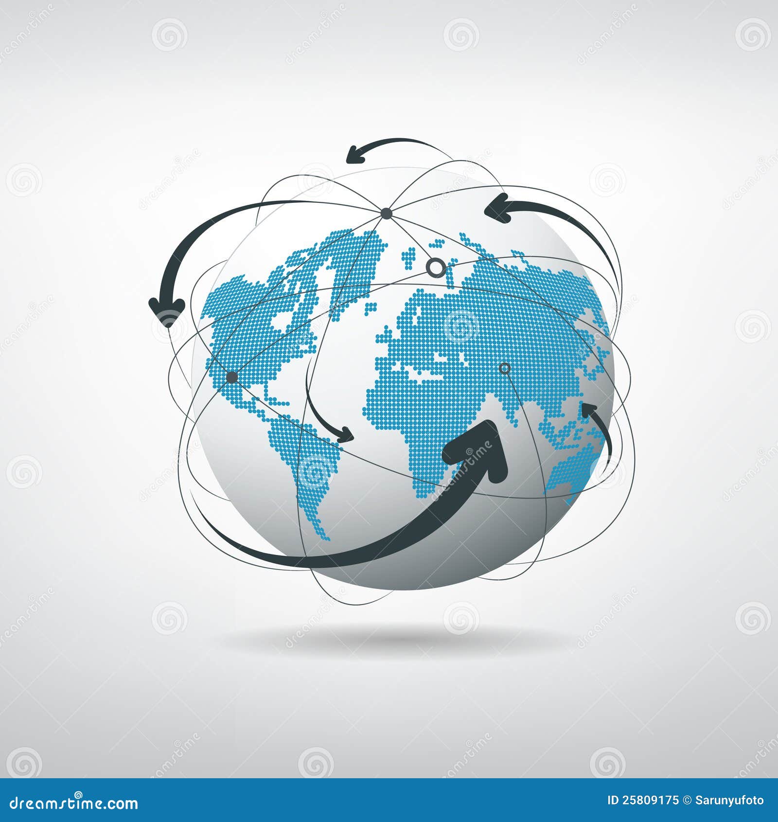 Globe connections network stock vector. Illustration of link - 25809175