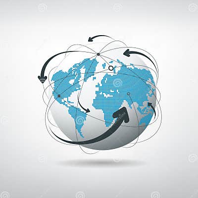Globe connections network stock vector. Illustration of link - 25809175