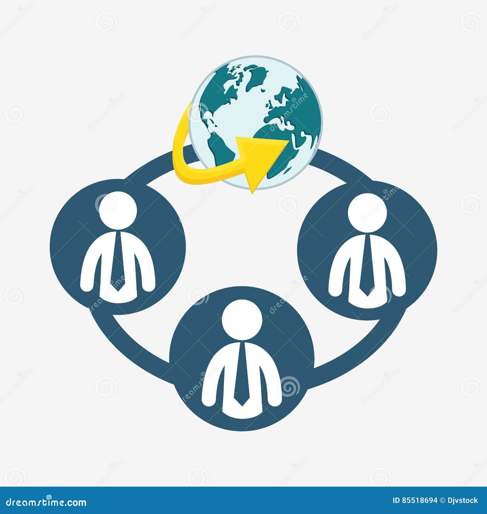 Globe Connections Network Image Design Stock Illustration ...