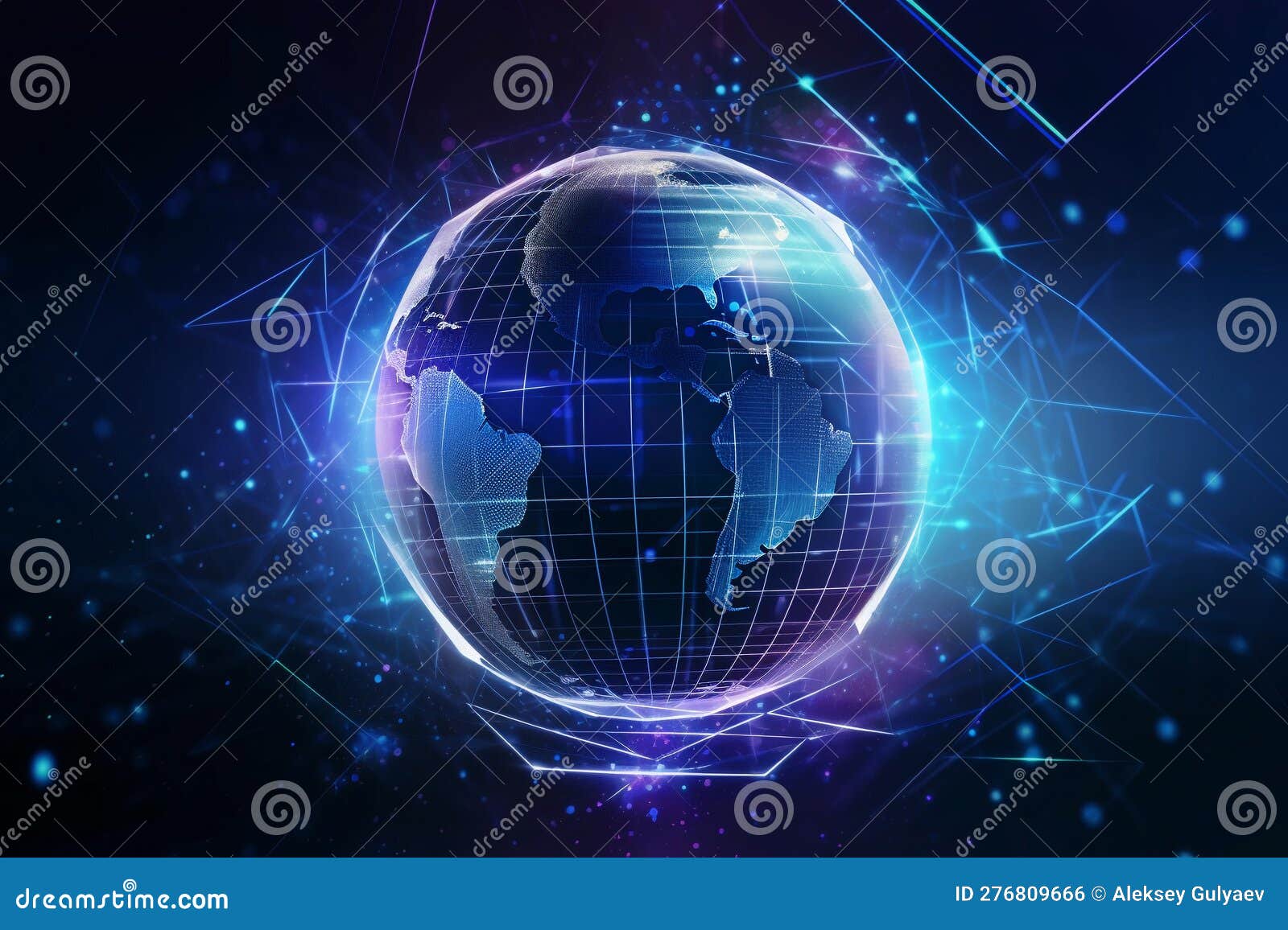A Globe with the Continent on it AI Generation Stock Illustration ...