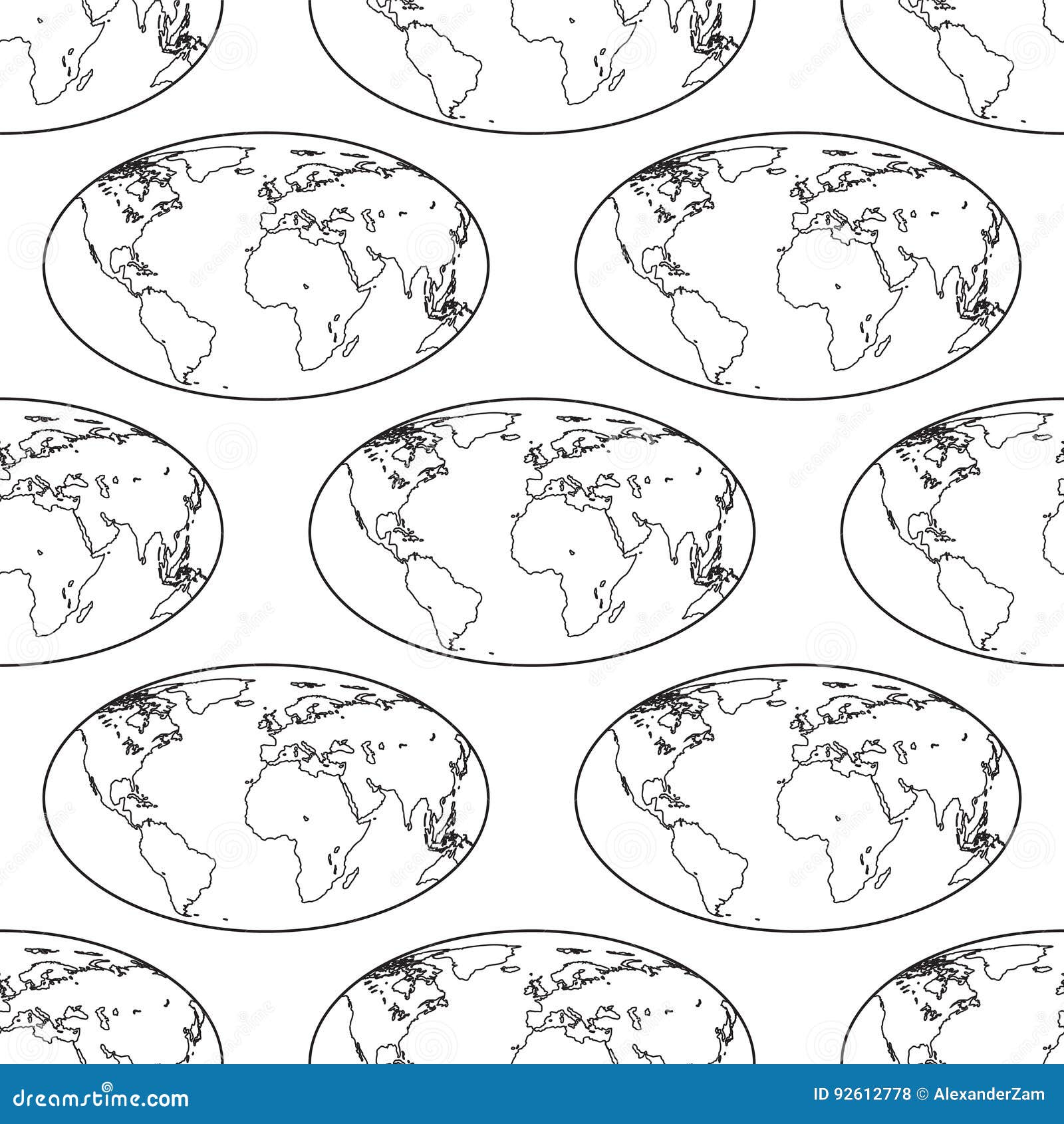 Globe contour pattern stock vector. Illustration of ellipsoid - 92612778