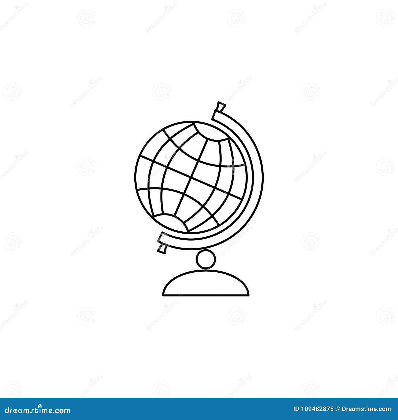 Globe. Contour of the Globe. Vector Illustration. Stock Illustration ...