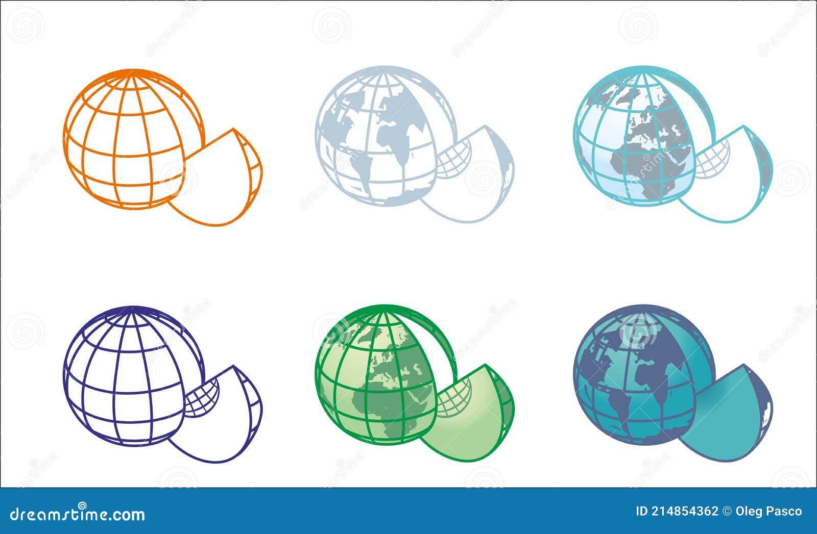 Slice of World stock vector. Illustration of sector - 214854362