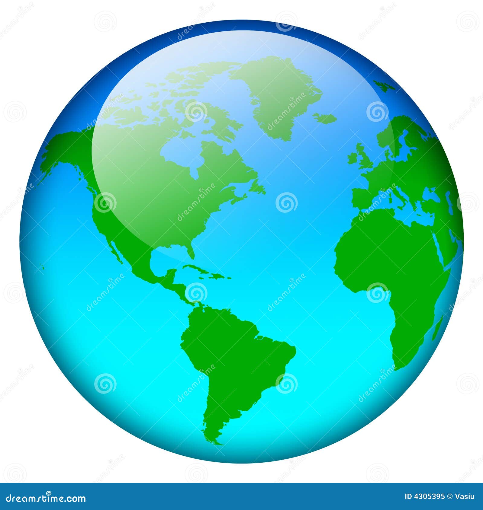 Globe de carte du monde illustration stock. Illustration du bleu - 4305395