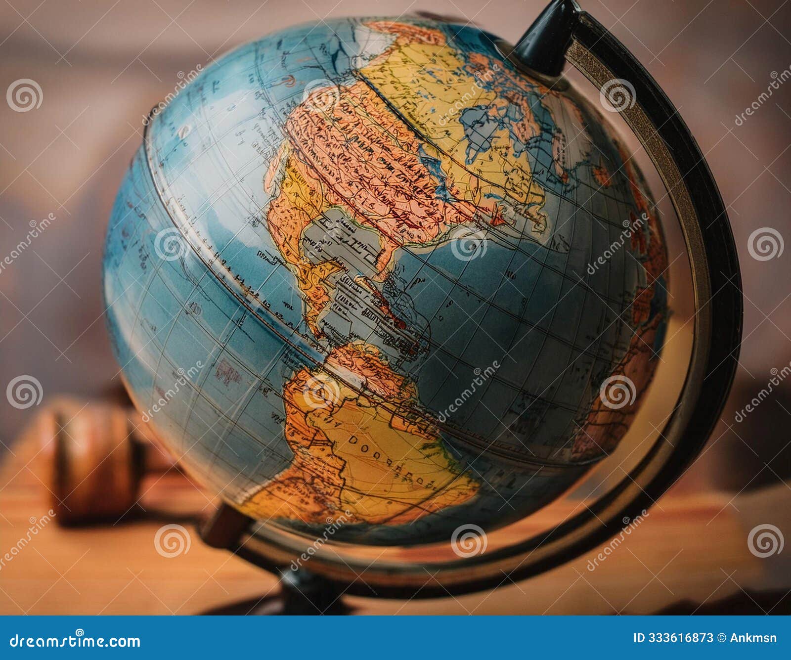 Globe Displaying the World Map, Highlighting Global Geography and ...