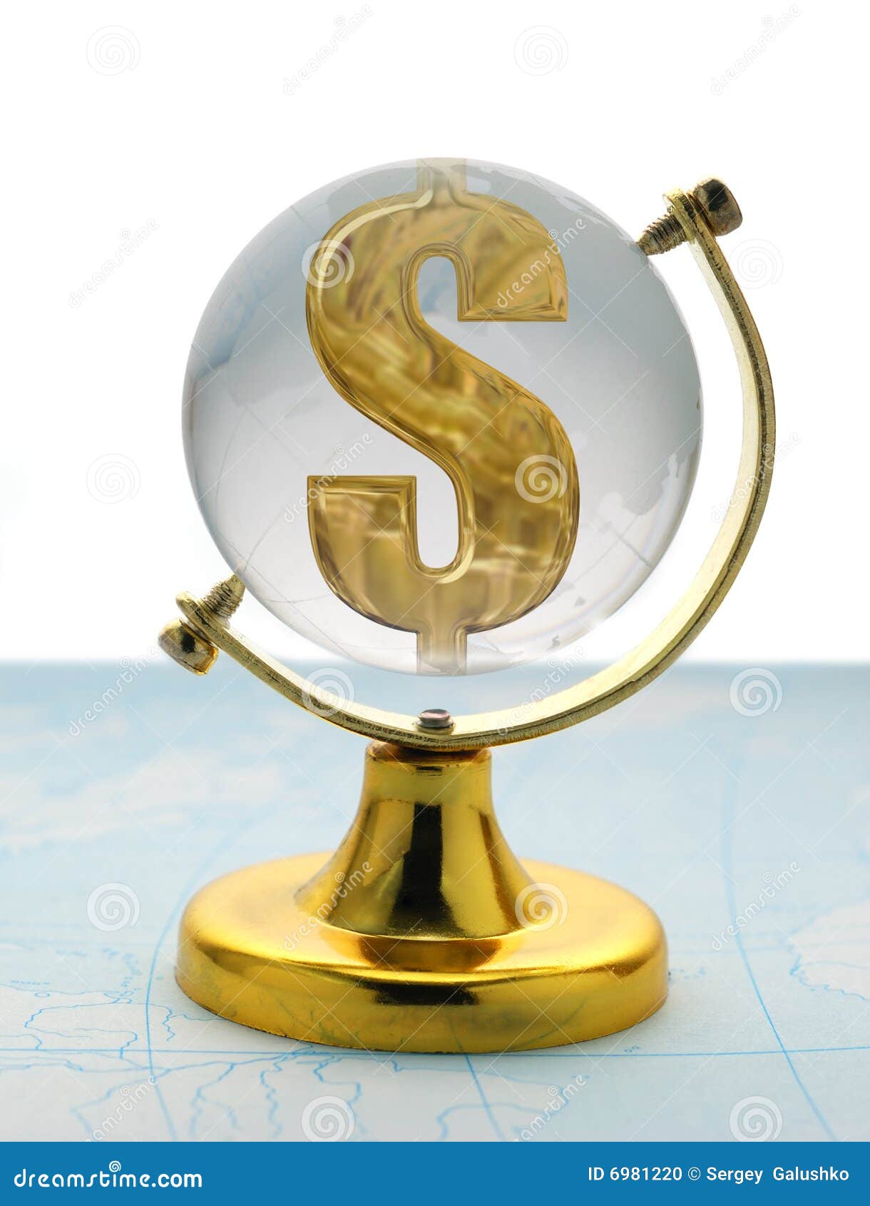 Globe and dollar stock photo. Image of global, communications - 6981220