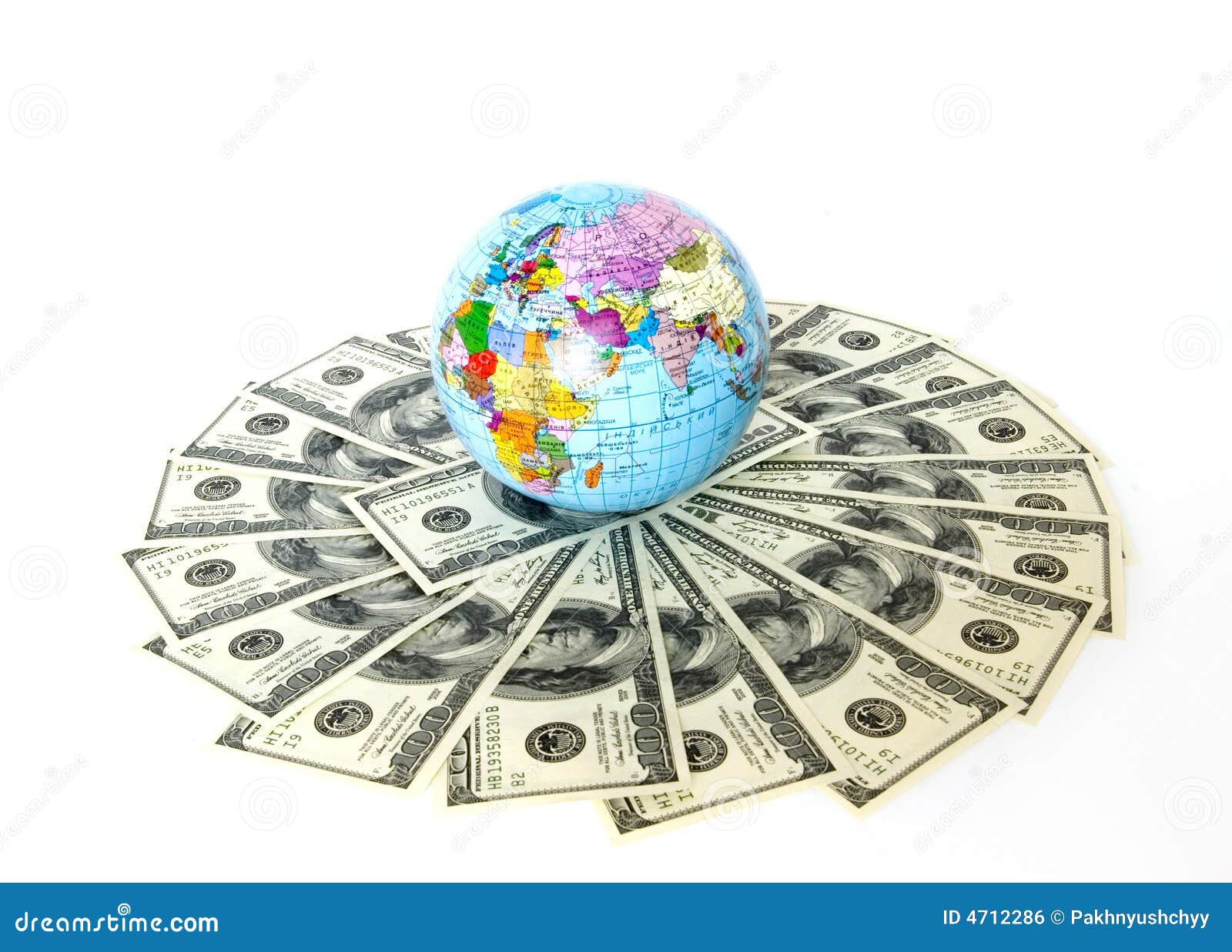 Globe and dollars stock photo. Image of earth, save, conceptual - 4712286