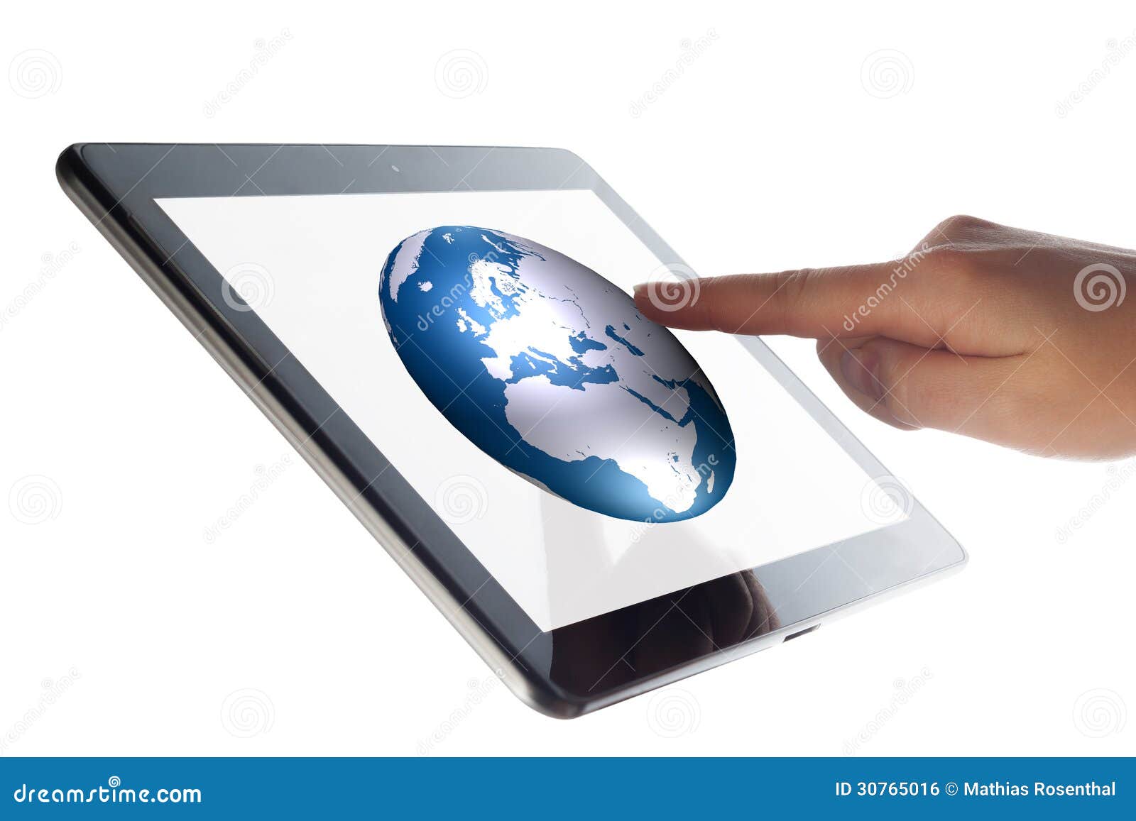 Globe du monde de Tablette illustration stock. Illustration du ...