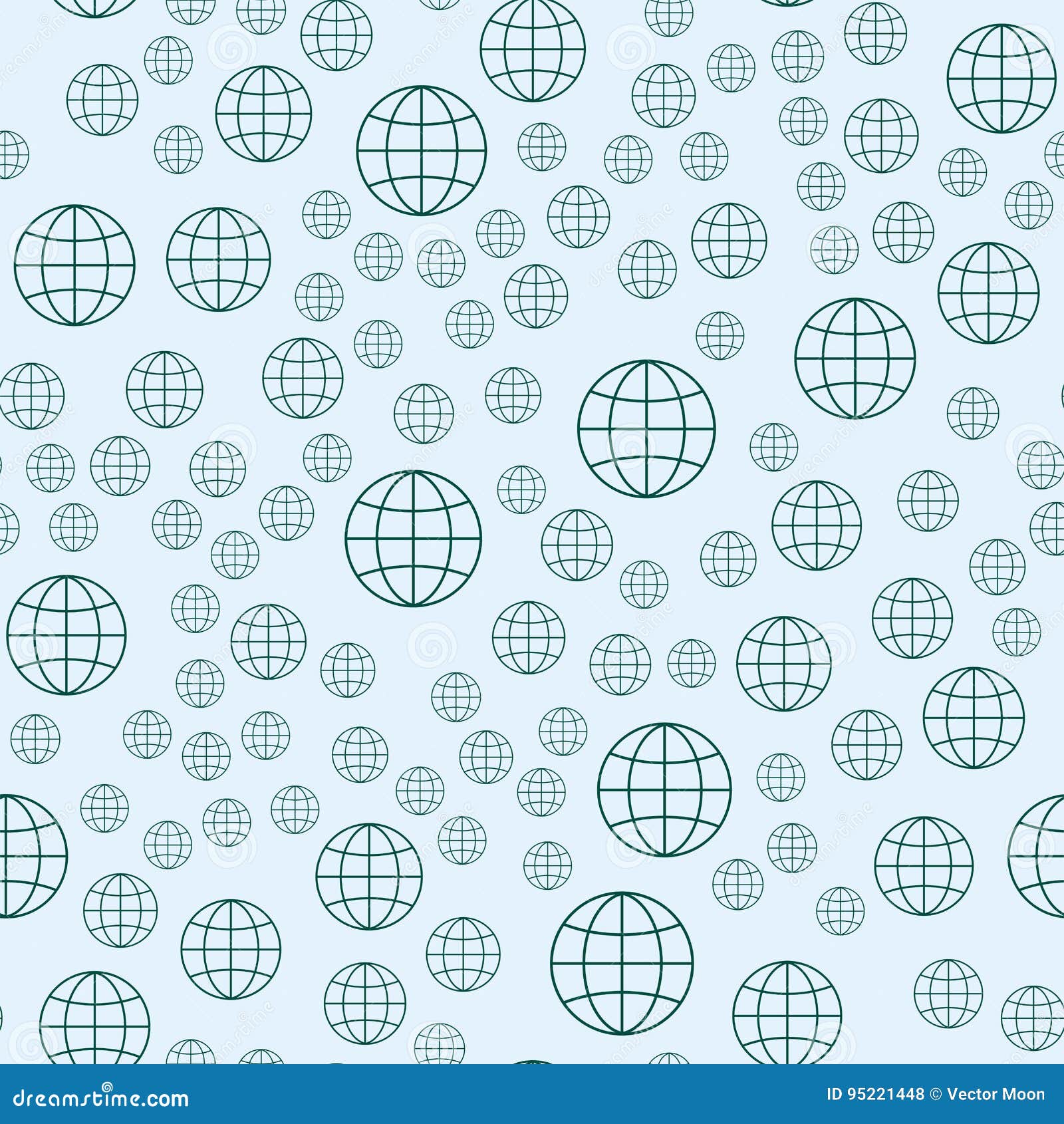 Globe Earth Geography Element Seamless Pattern Planet Map Education ...