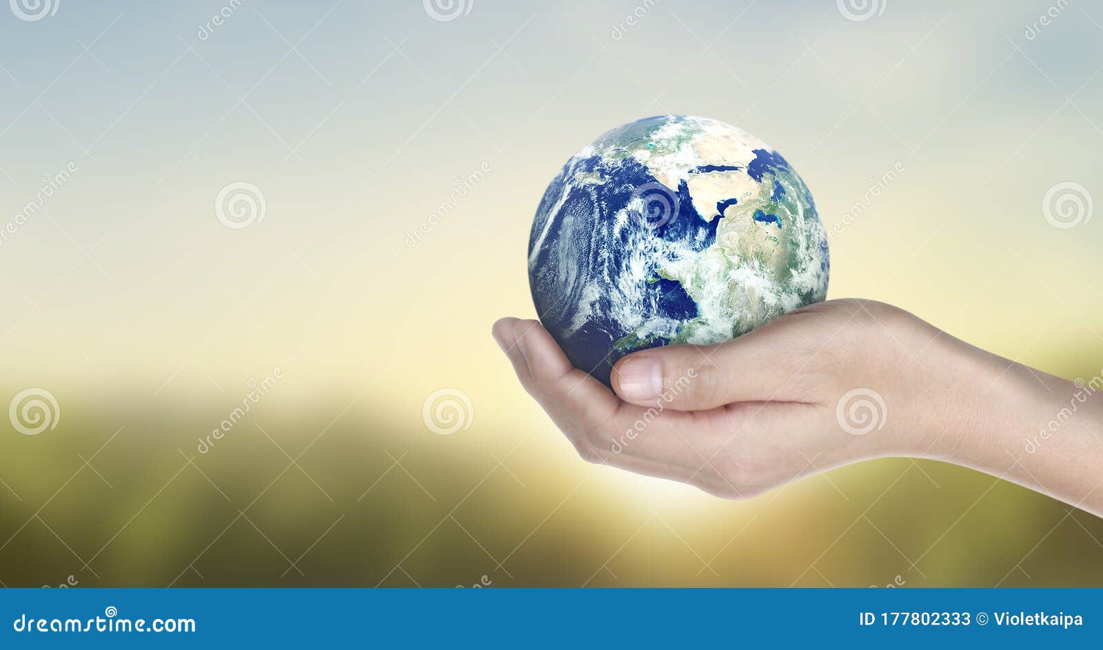 Globe , Earth in Human Hand, Holding Our Planet Glowing. Image Provided ...