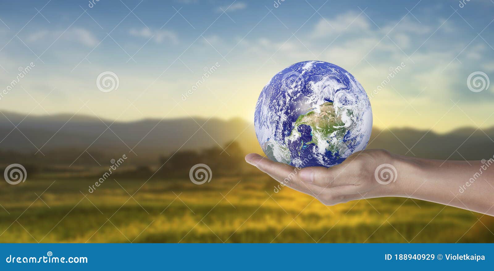 Globe, Earth in Human Hand. Earth Image Provided by Nasa Stock Image ...
