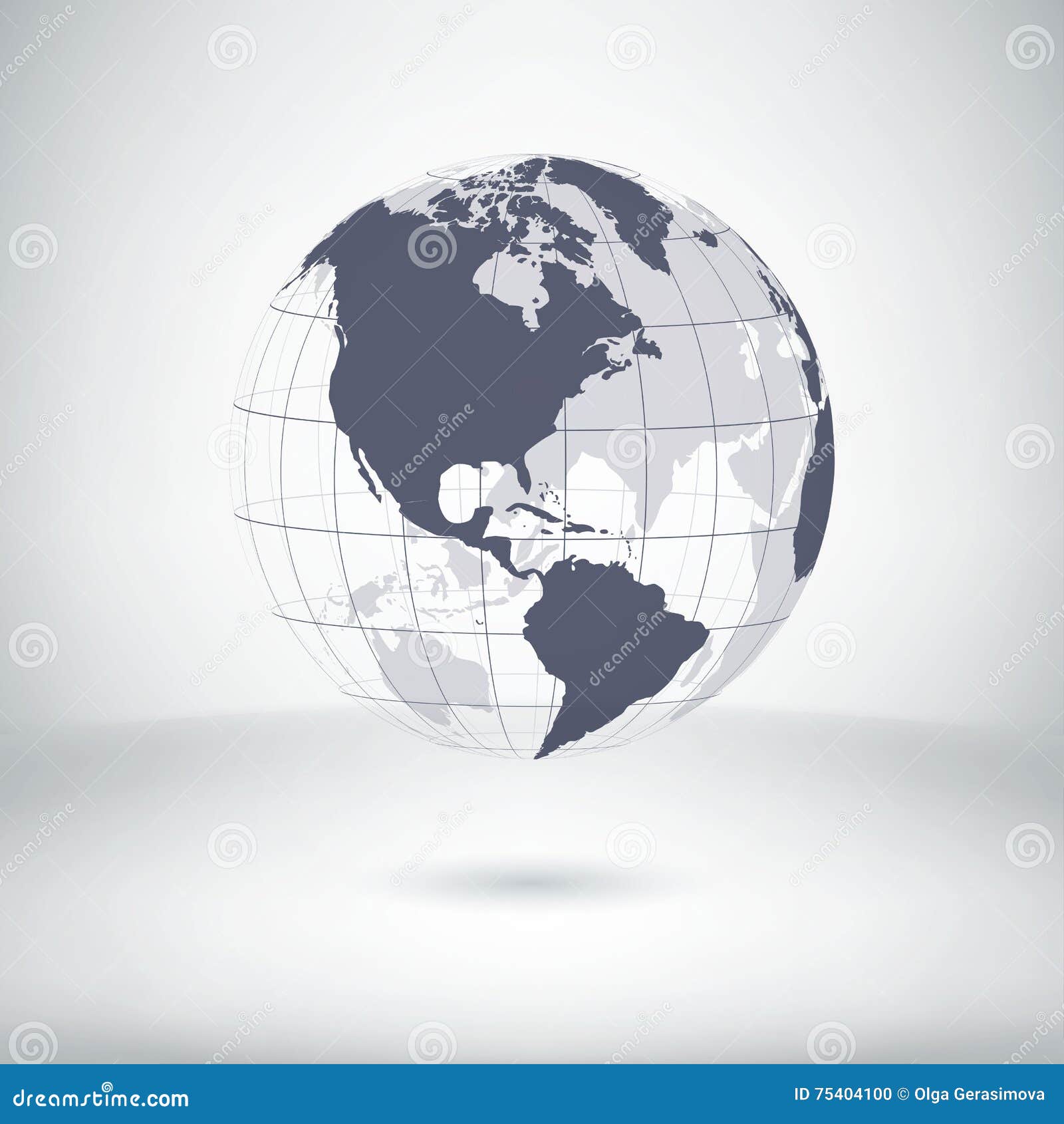 Globe Earth Icon Vector 3d Illustration Stock Vector - Illustration of ...